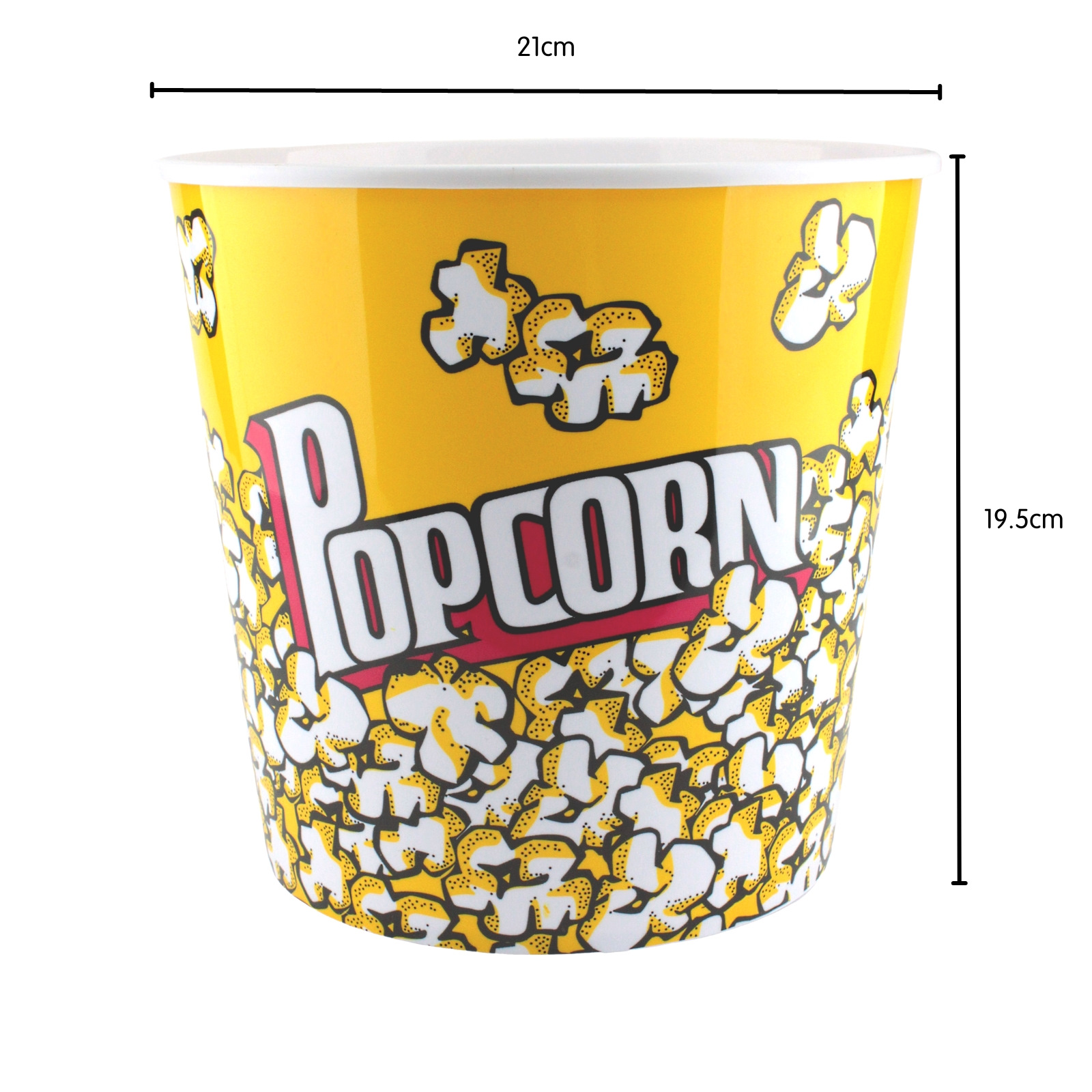 Jumbo Yellow Plastic Reusable Popcorn Bucket | Discount Party Supplies ...