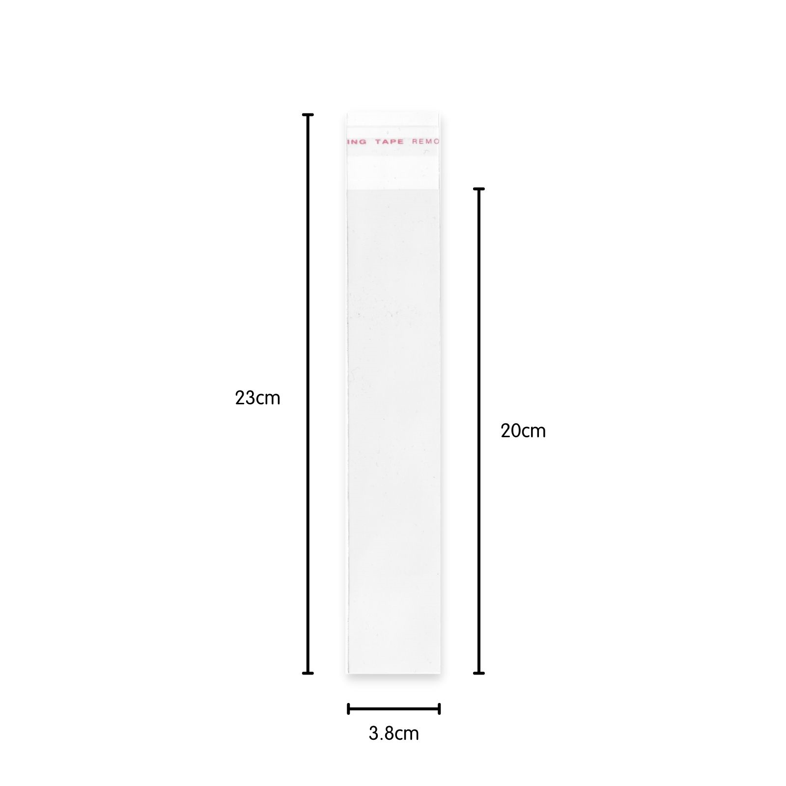 Clear Cellophane Polybag Treat Tubes 3.8cm x 20cm (Pack of 25 ...