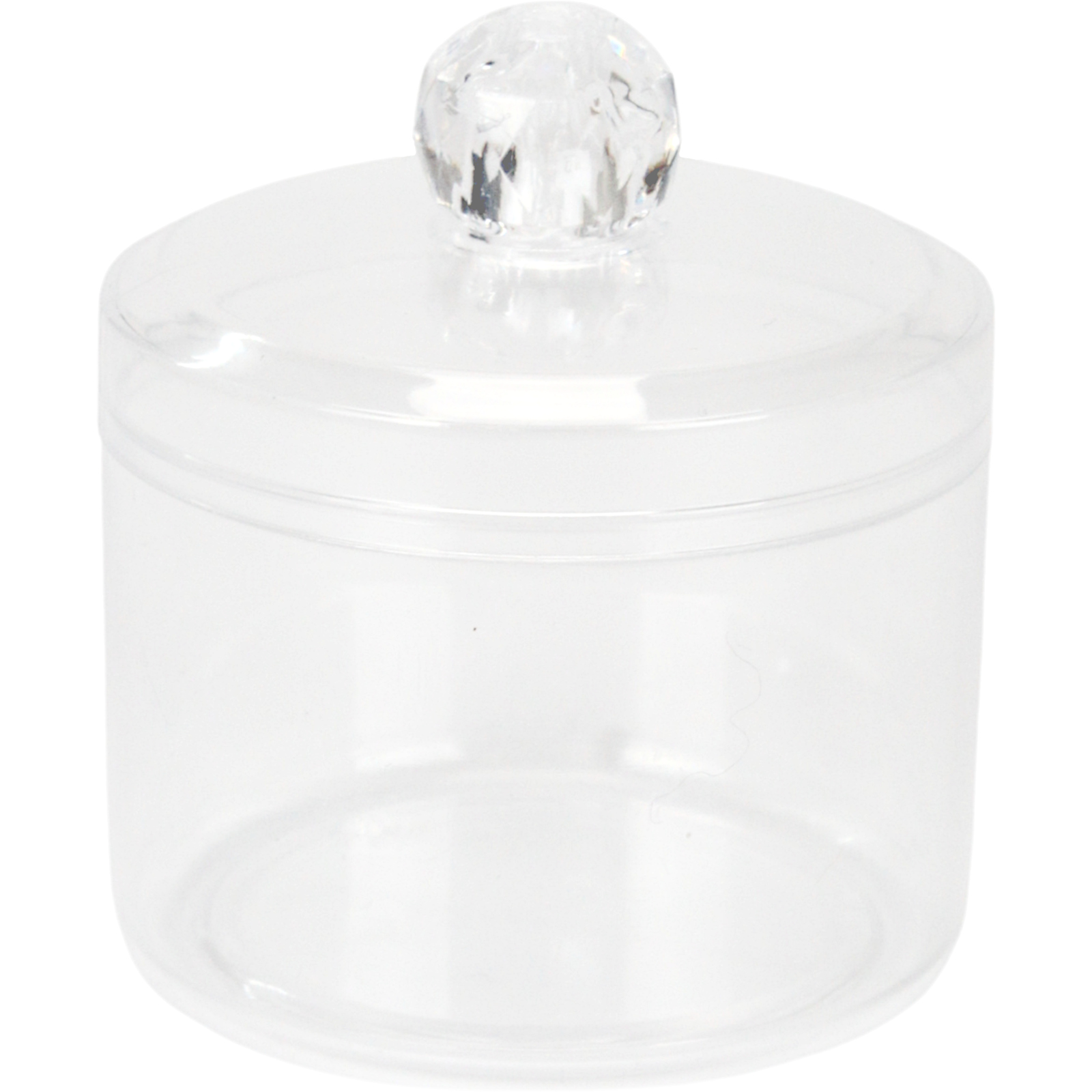 Clear Mini Plastic Jar With Lid 6cm - Discount Party Supplies
