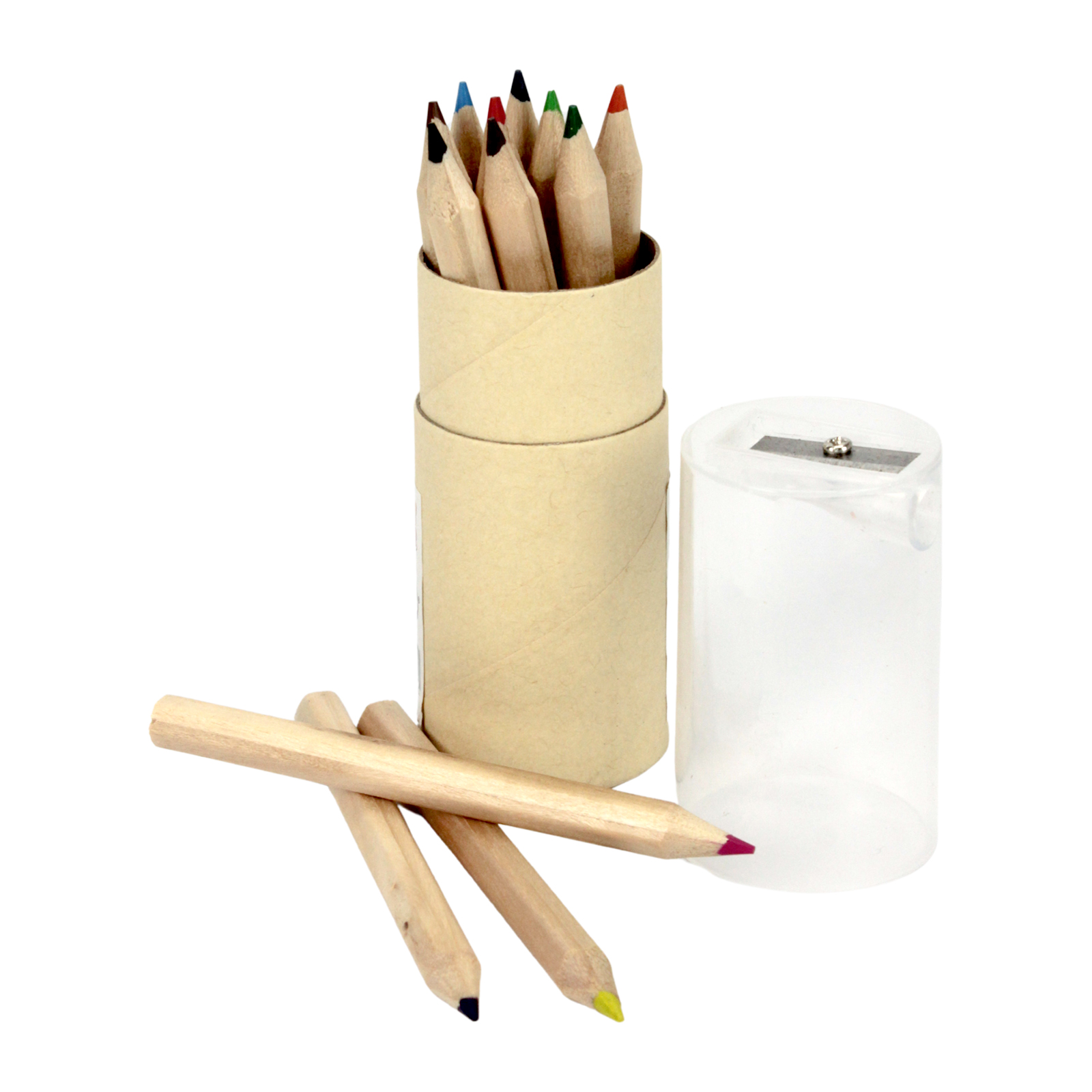 Mini Coloured Pencil Tube With Sharpener (Pack of 12) - Discount Party ...