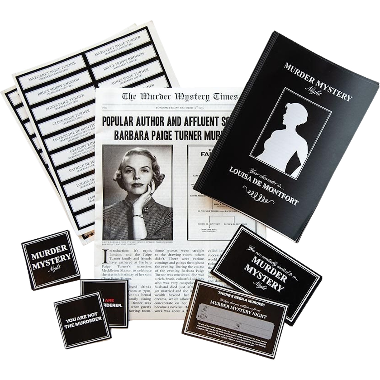 Complete Murder Mystery Night Game Kit | Discount Party Supplies ...