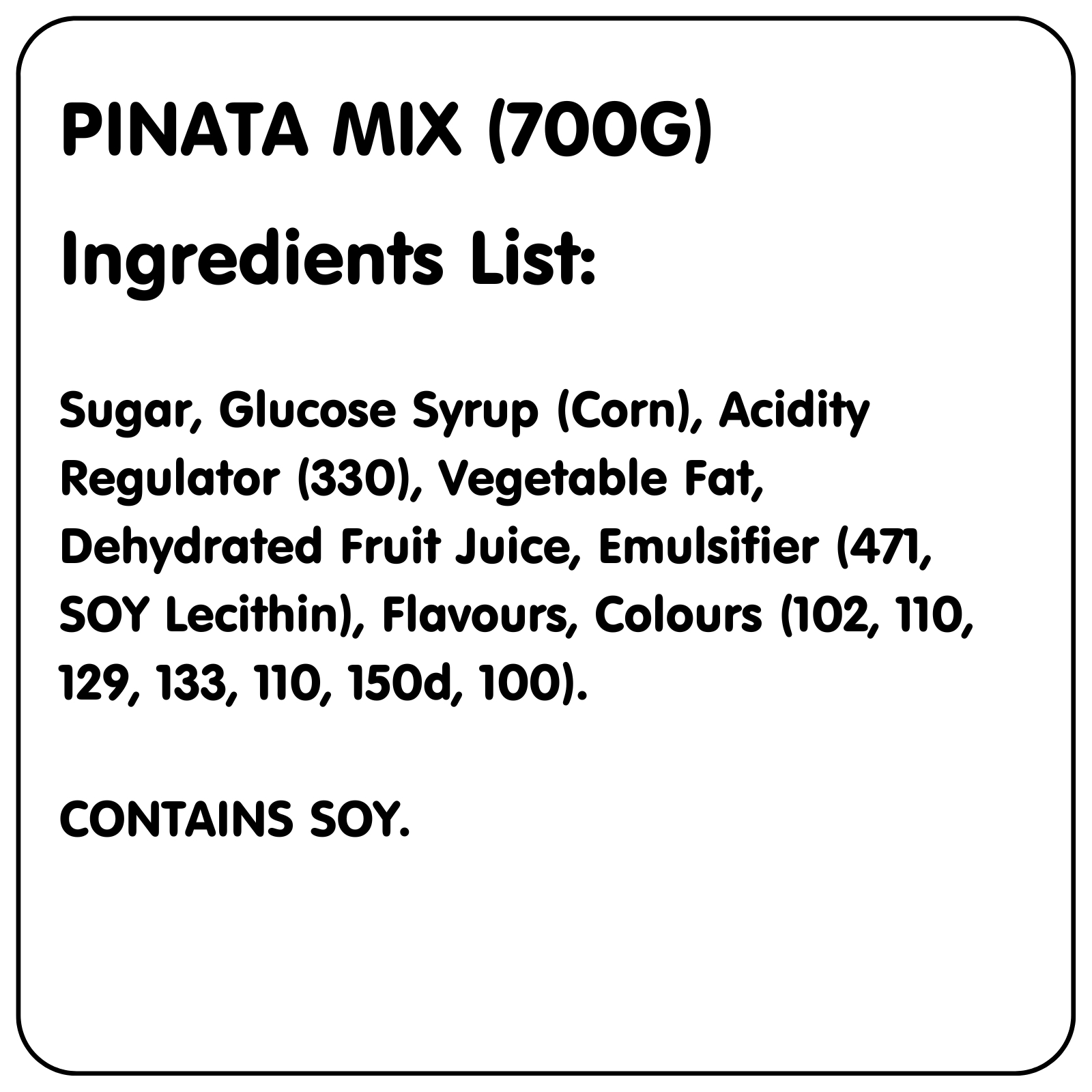 Pinata Party Mix (700g) | Lollies, Sweets, & Candy | Party Food and ...
