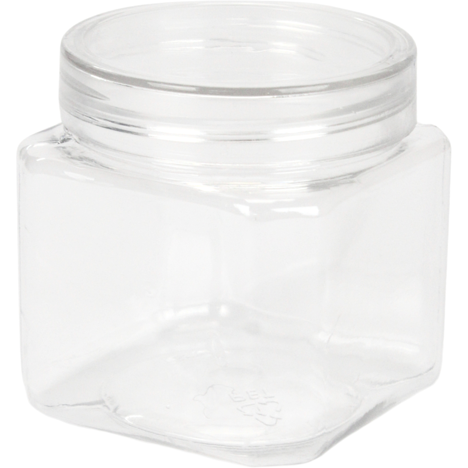 Clear Plastic Square Screw Top Jar 130ml - Discount Party Supplies