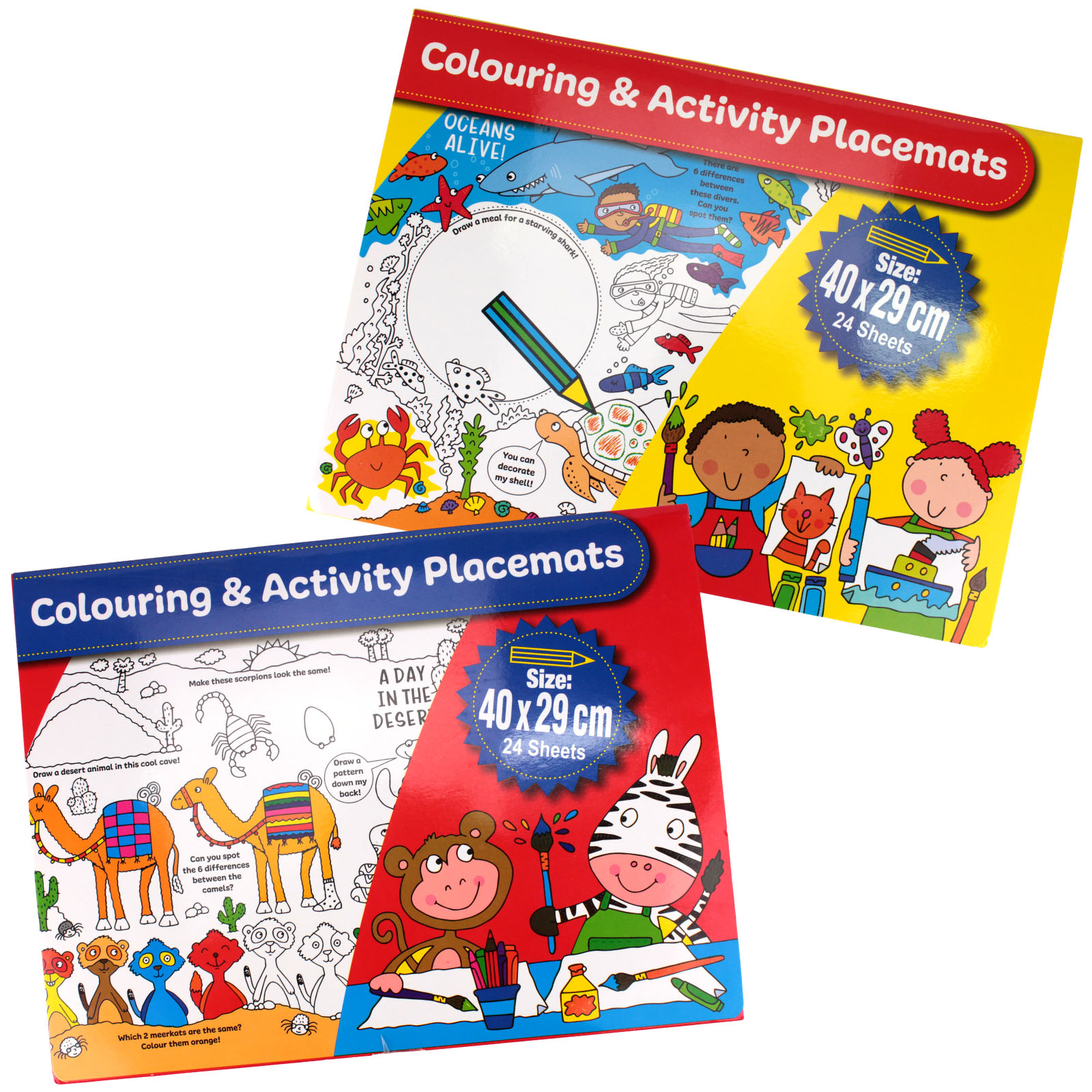 Assorted Colouring & Activity Placemats (1 Only) - Discount Party Supplies