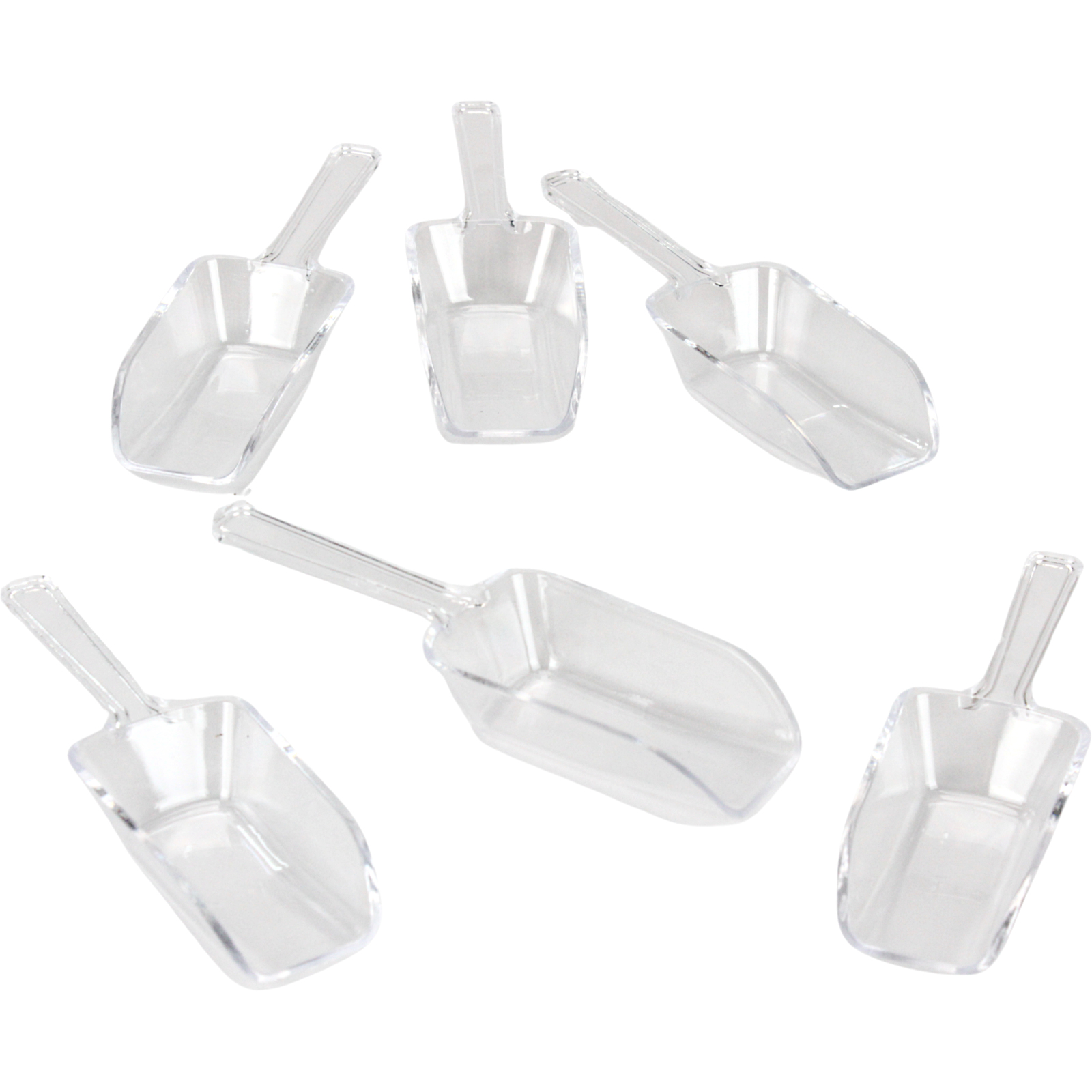 Clear Mini Lolly Scoops (Pack of 6) - Discount Party Supplies