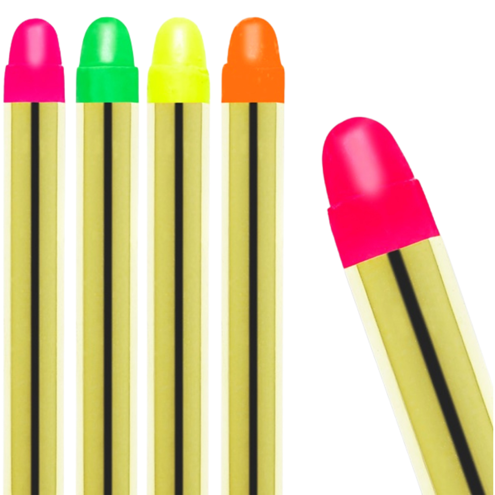 Neon UV Face & Body Makeup Sticks (Pack of 5) - Discount Party Supplies