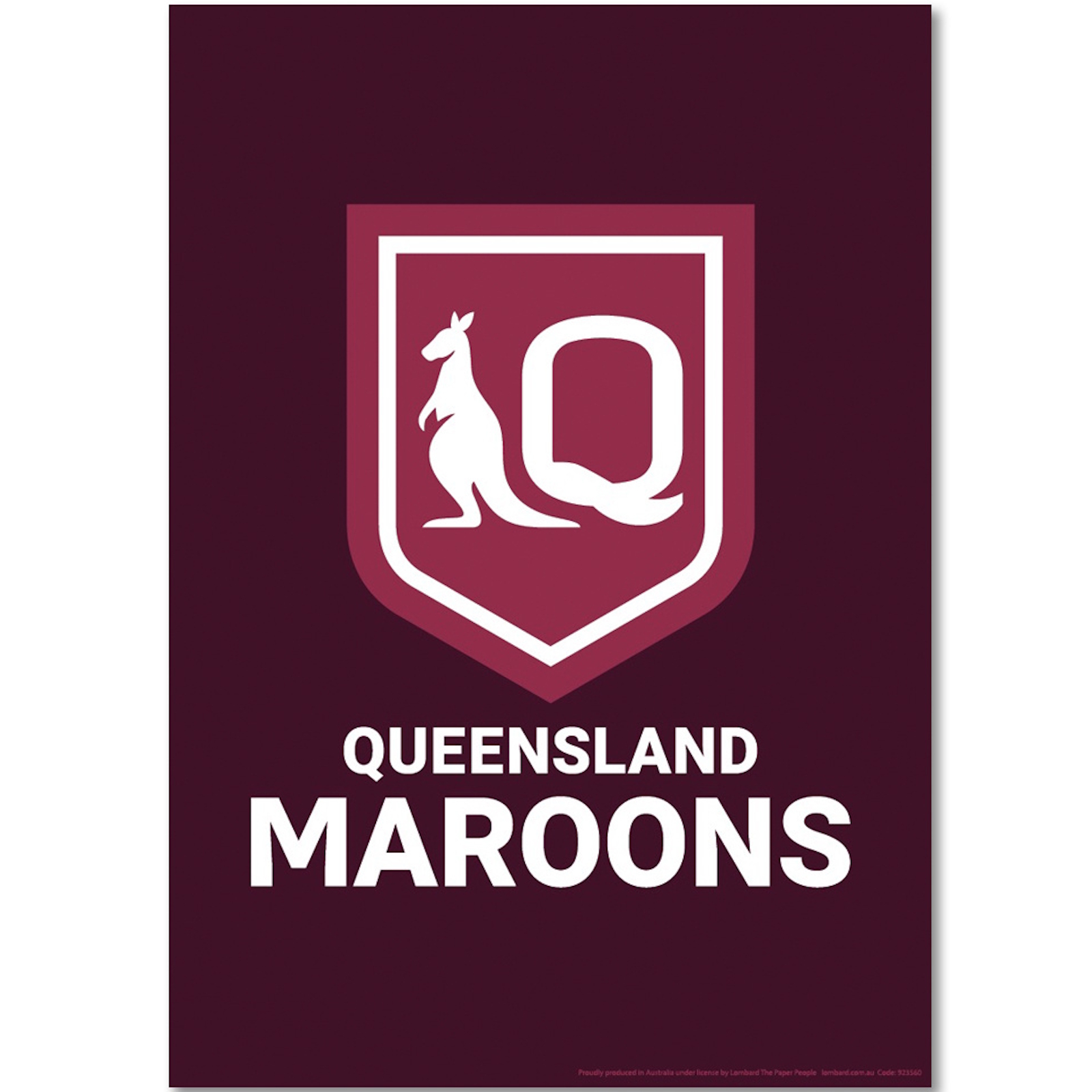 QLD Maroons Team Poster - Discount Party Supplies