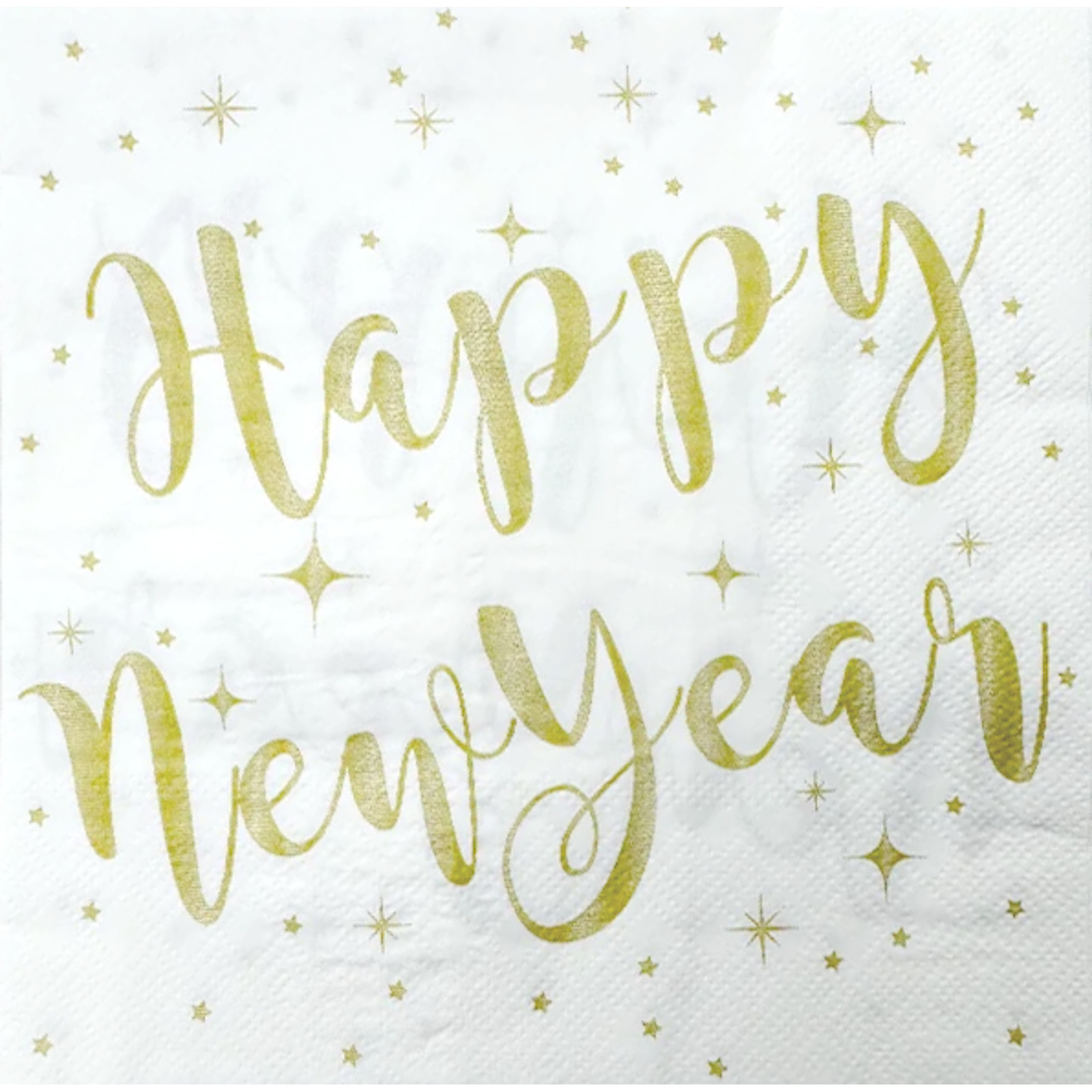 Starry Happy New Year Large Paper Napkins / Serviettes (Pack of 20 ...