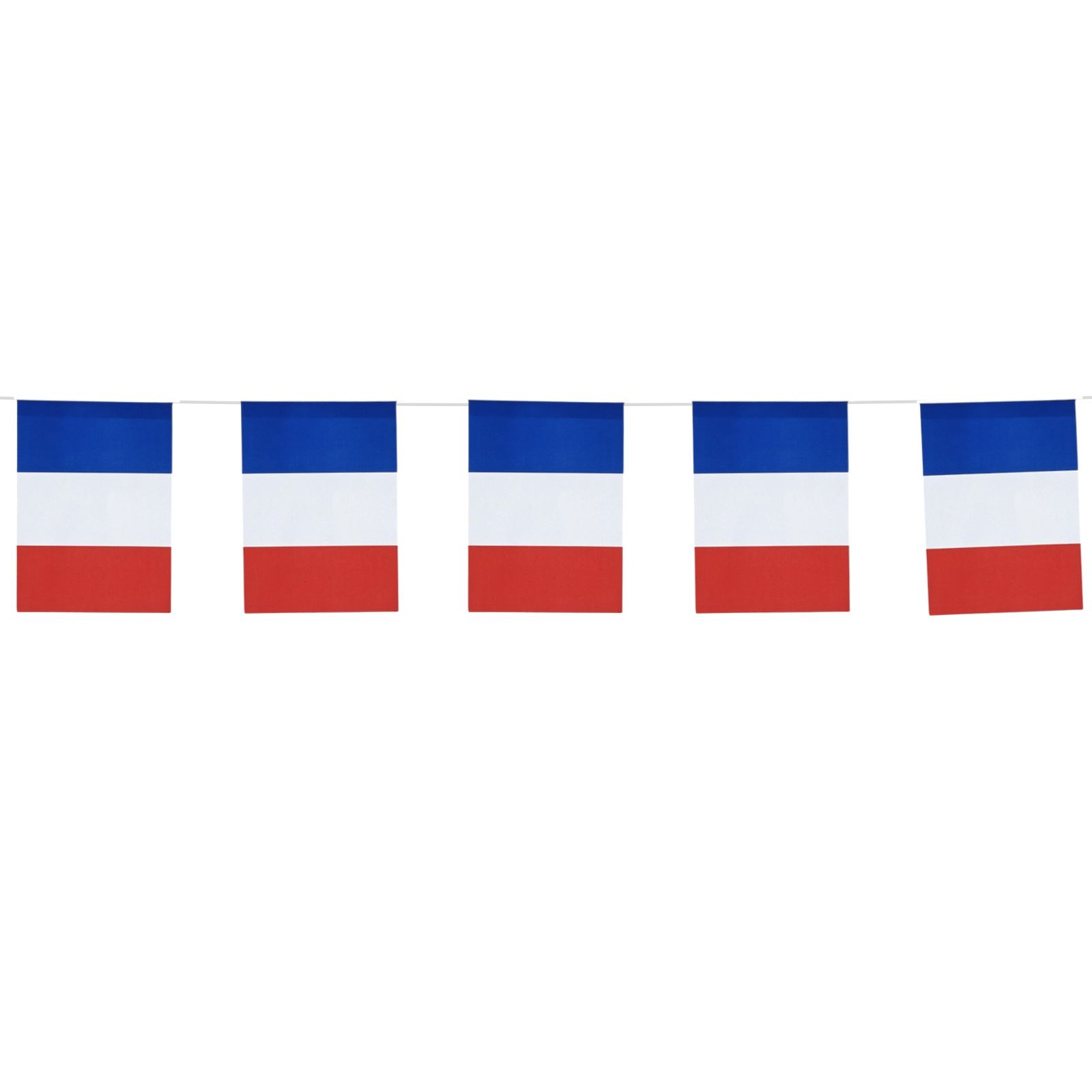 French Flag Paper Pennant Banner 6m - Discount Party Supplies
