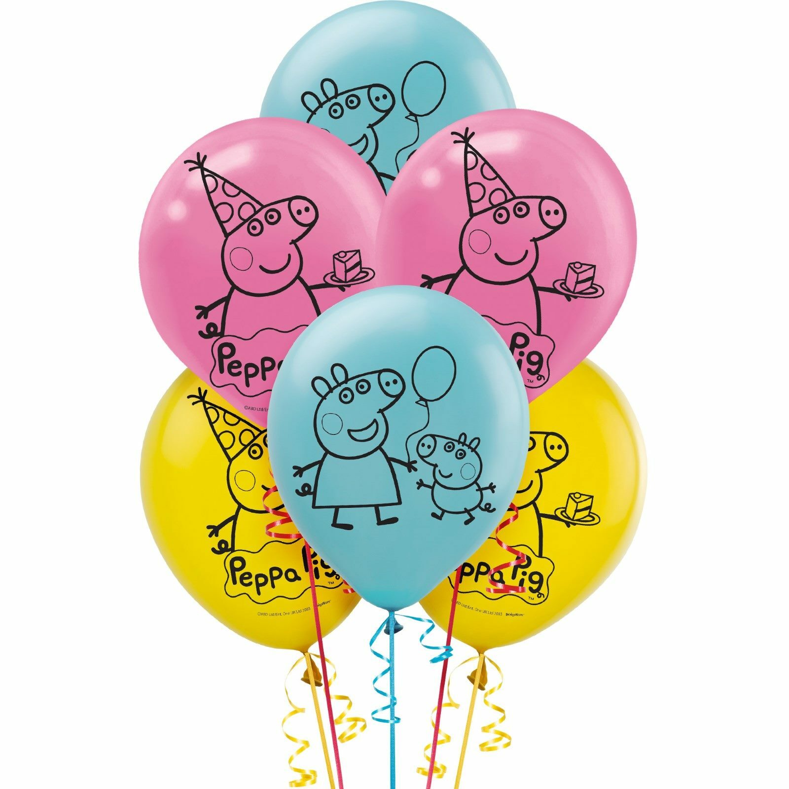 Peppa Pig Balloons (Pack of 6) [PEPBALA02] - Discount Party Supplies