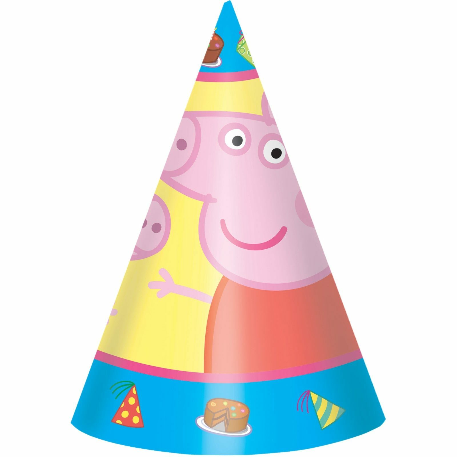 Peppa Pig Party Hats (Pack of 8) - Discount Party Supplies