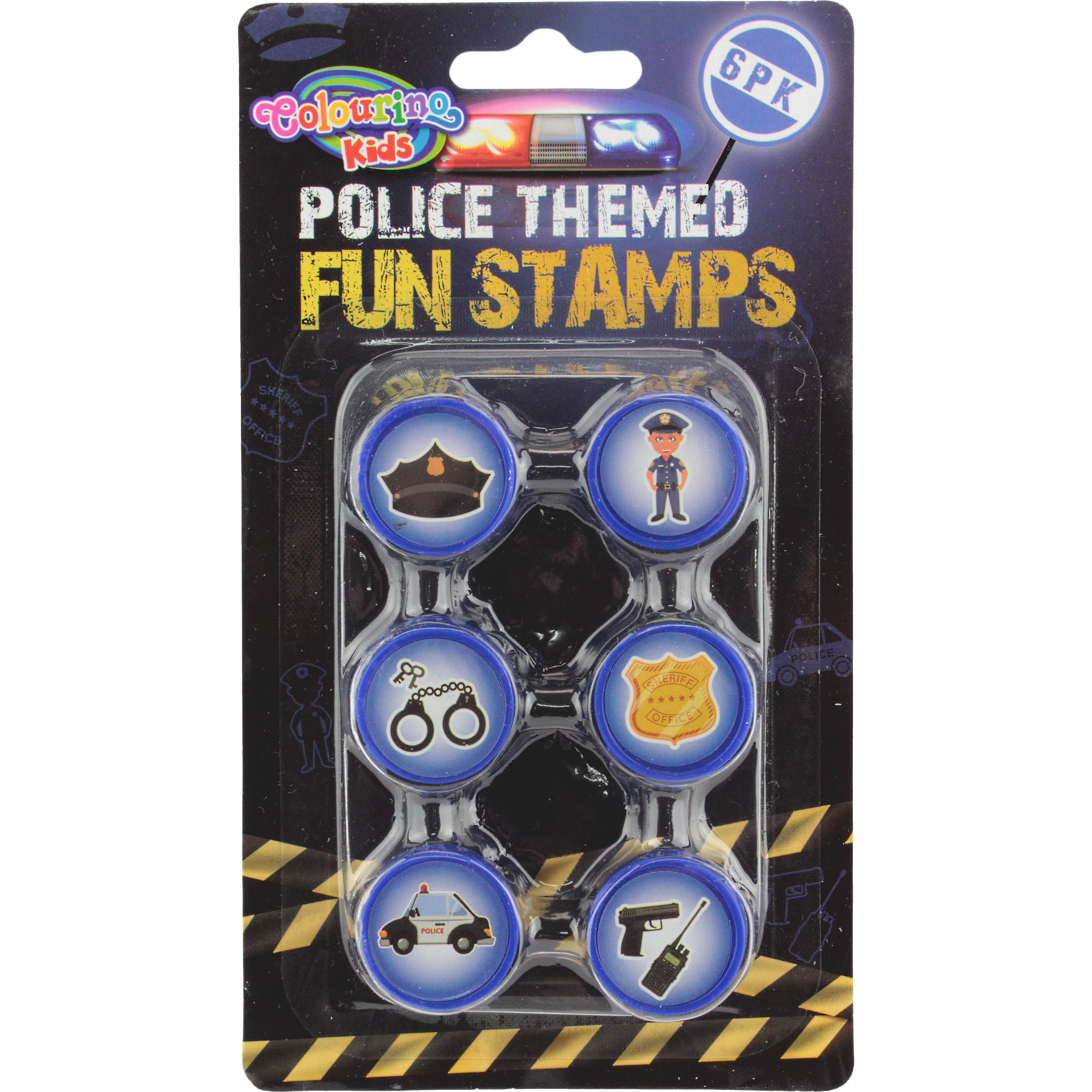 Police Themed Fun Stamps (Pack of 6) - Discount Party Supplies