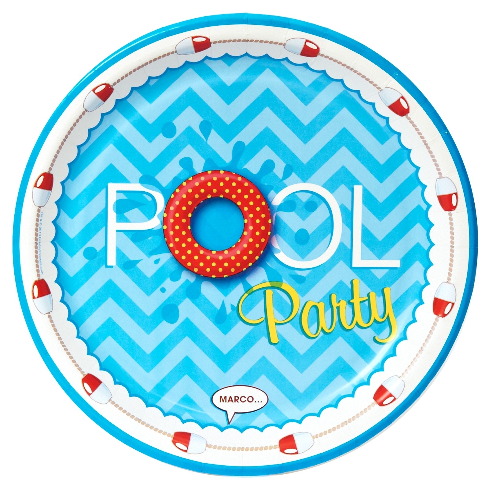 Splashin' Pool Party Large Paper Plates (Pack of 8) - Discount Party ...