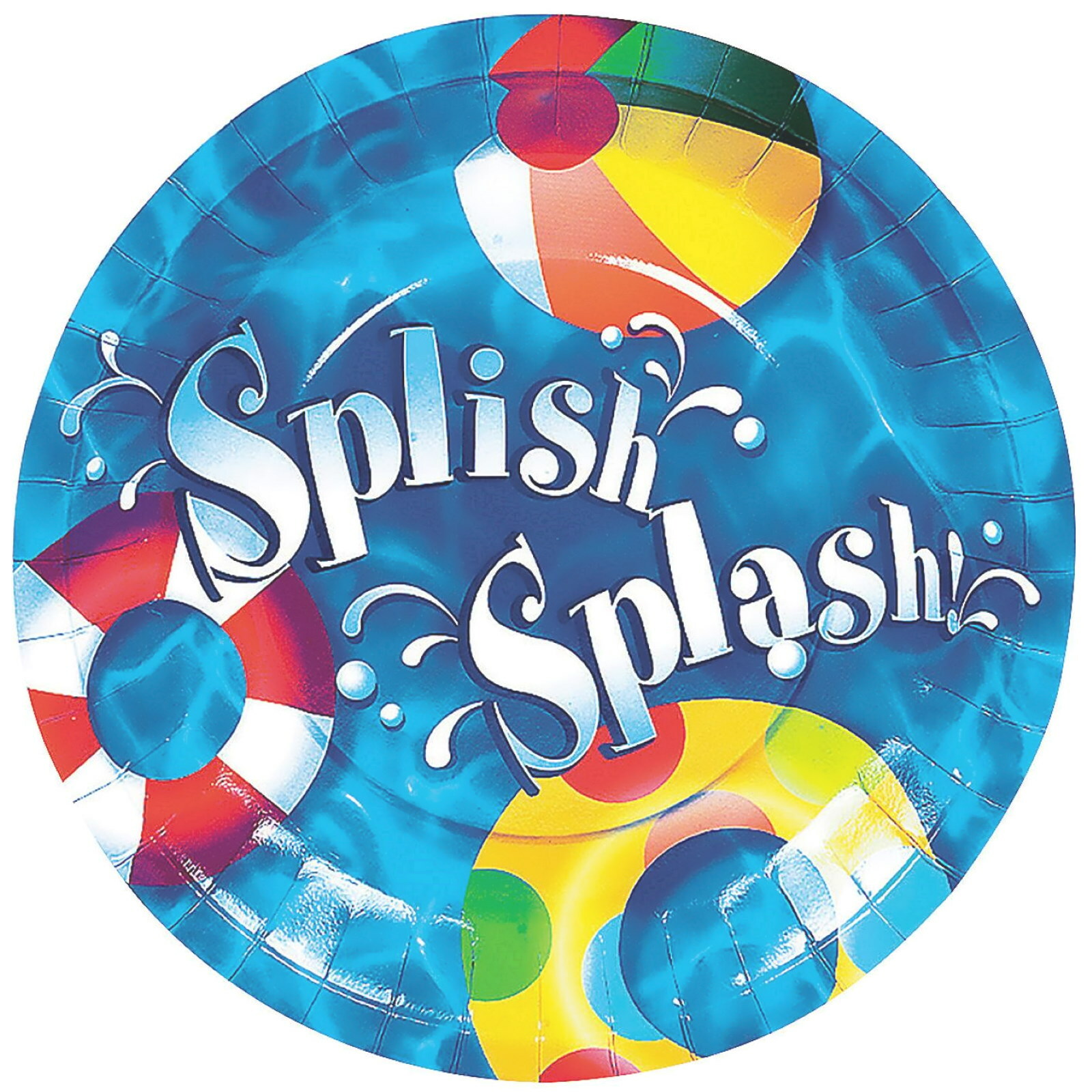 Swimming Pool Party Large Paper Plates (Pack of 8) - Discount Party ...