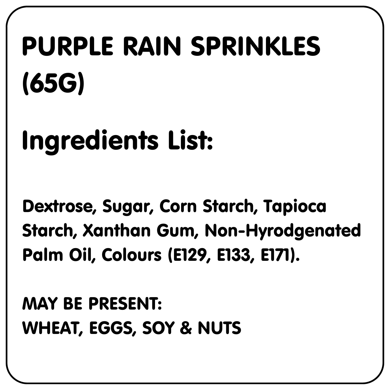 Sprinks Purple Rain Sprinkles (65g) | Princess | Girls Birthday Party ...