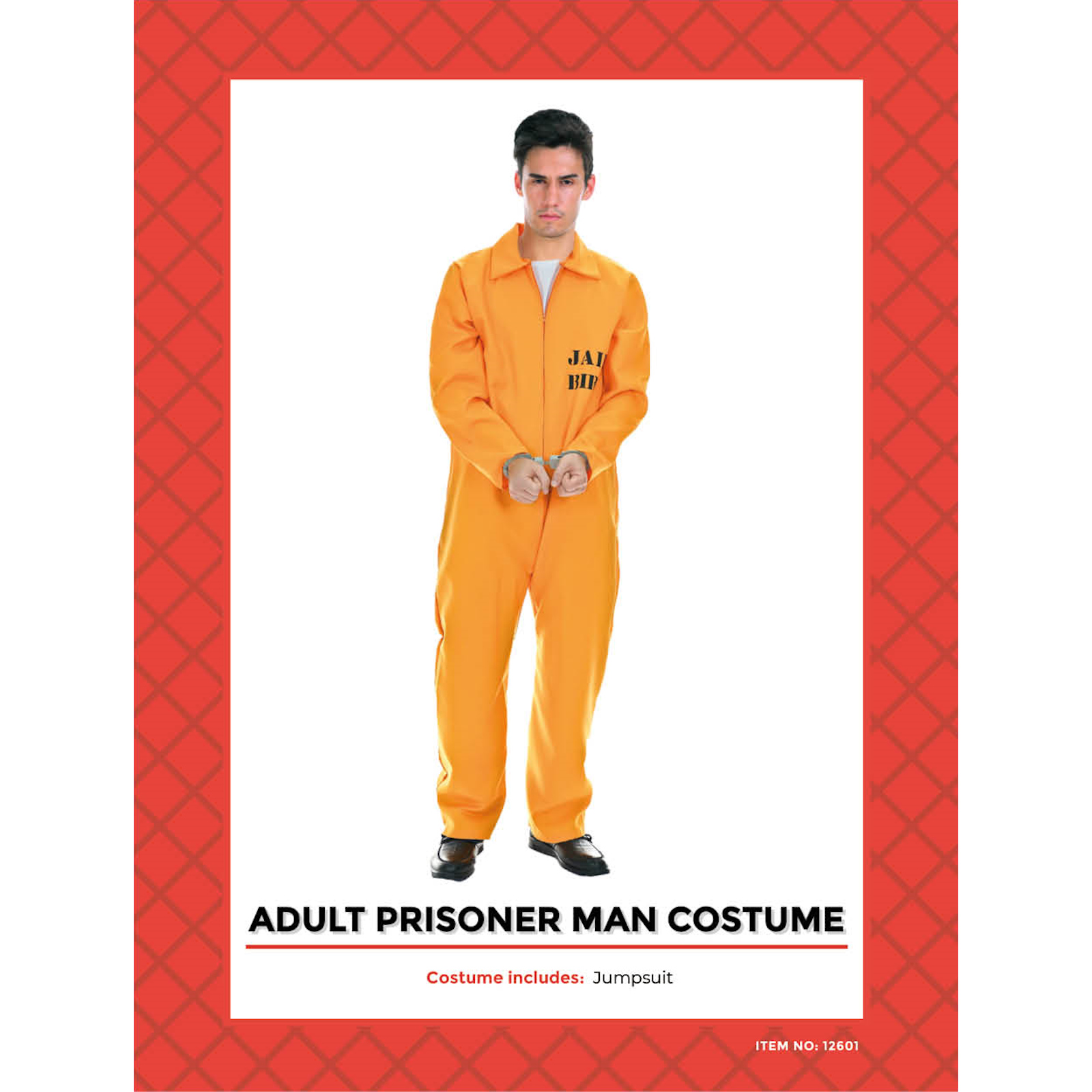 Orange Jailbird Mens Prisoner Costume | Mens Costumes | Adult Costumes ...