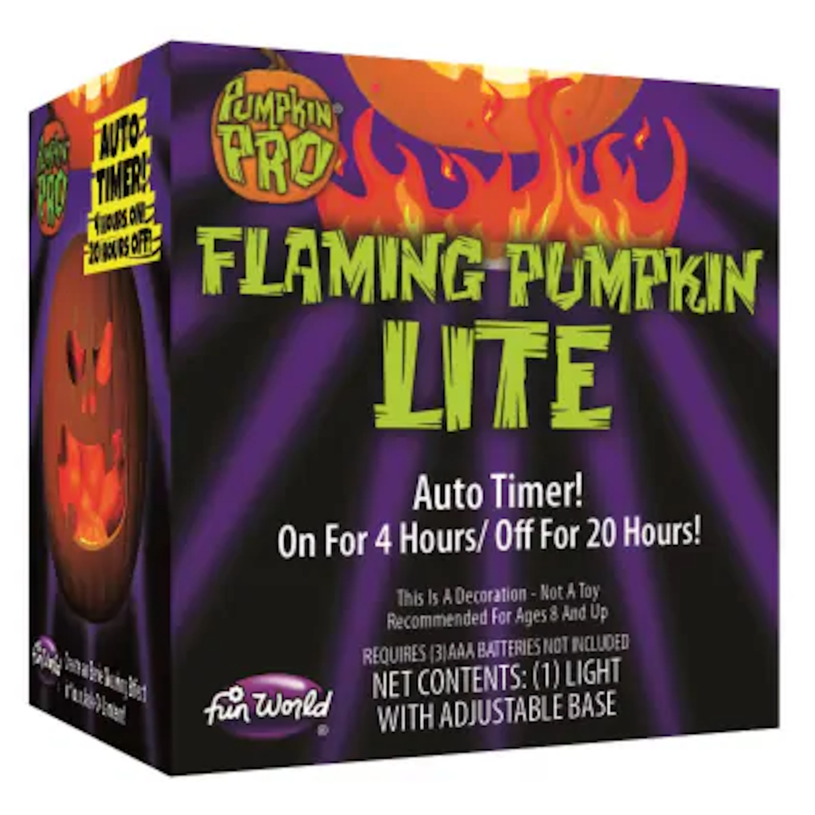 Pumpkin Lite Flaming Halloween Prop | Discount Party Supplies ...