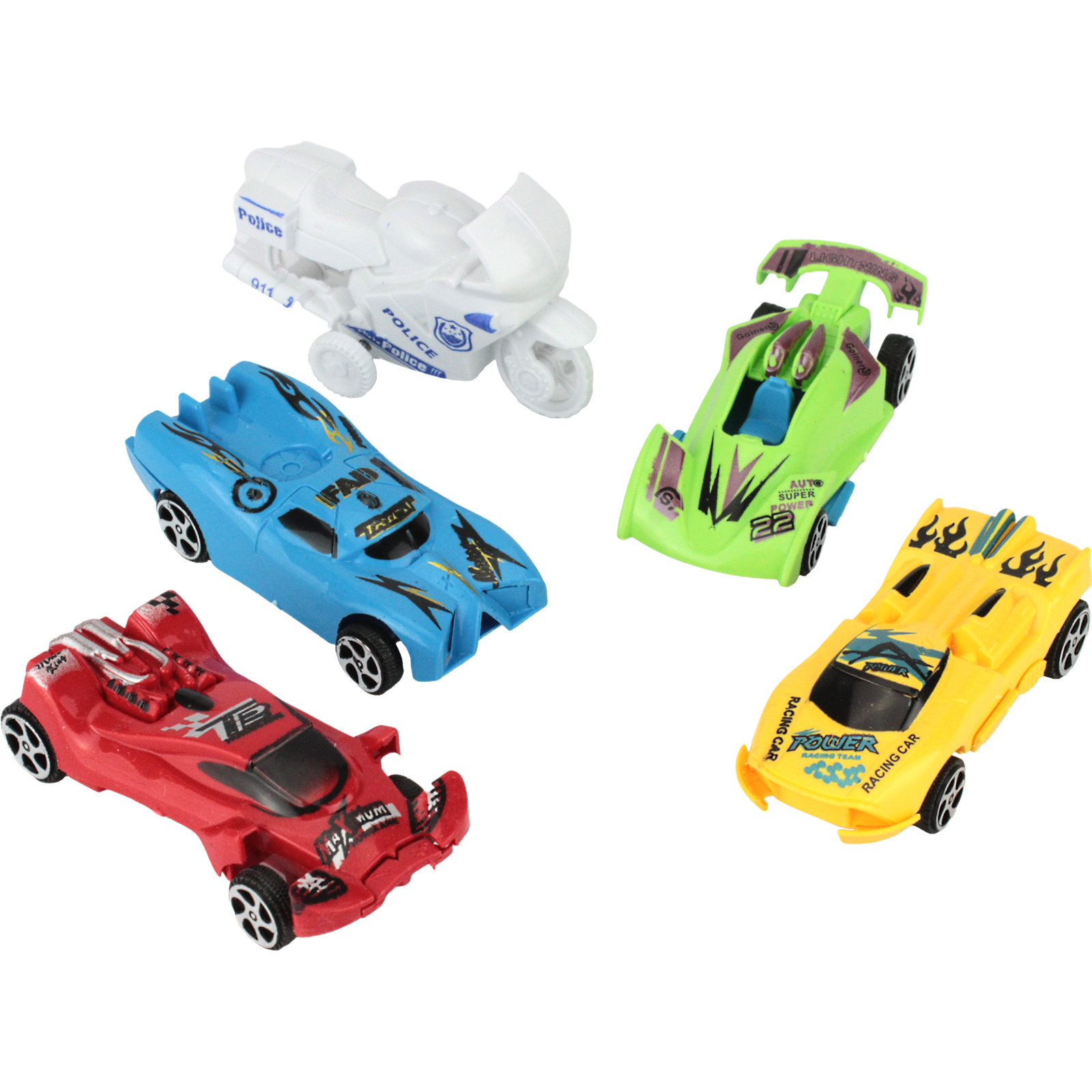 5pcs Pull Back Racing Cars & Motorcycle Set | Racing | Themed Party ...