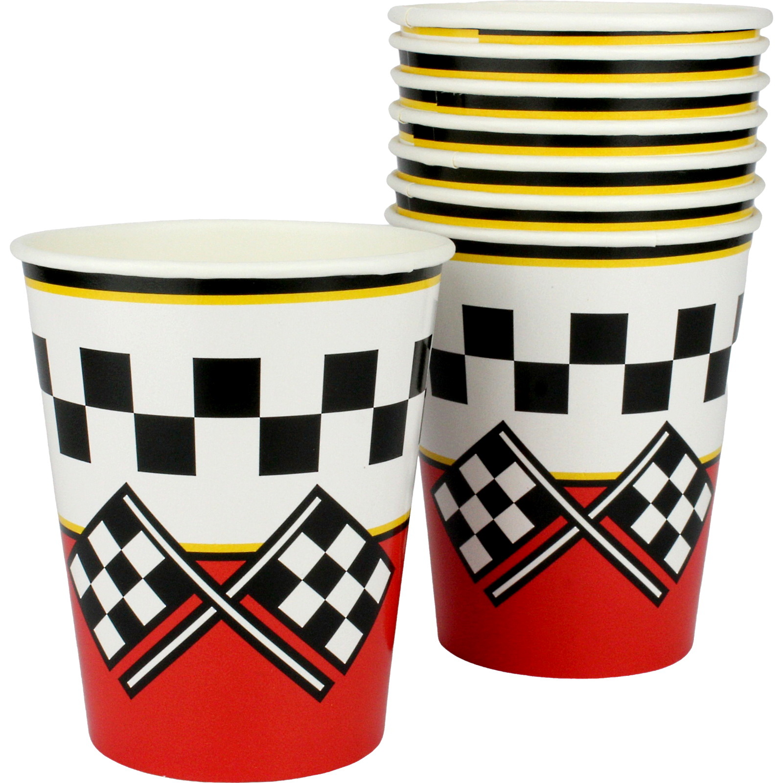 Race Car Birthday Paper Cups (Pack of 8) | Racing | Themed Party ...