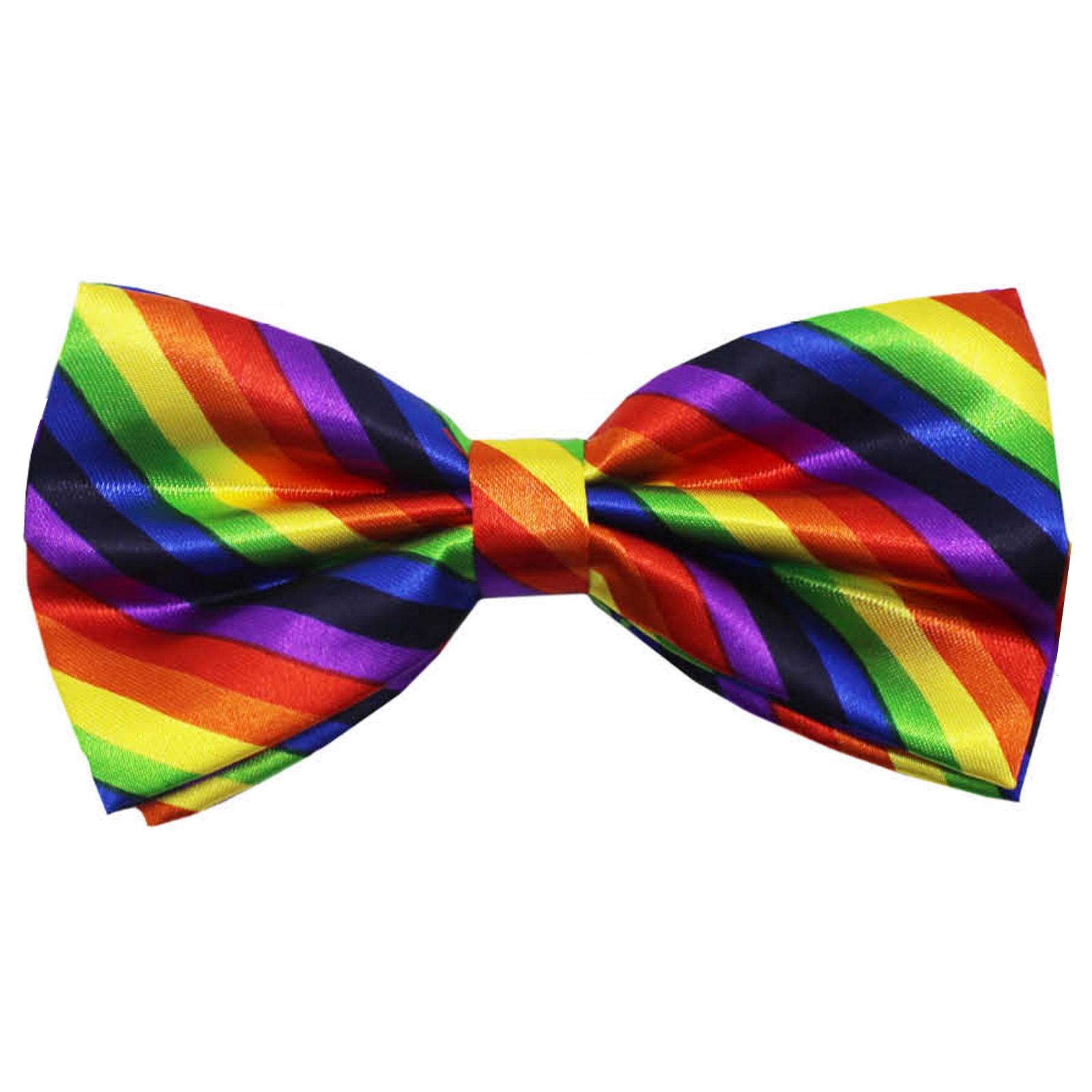Rainbow Diagonal Stripe Bow Tie - Discount Party Supplies