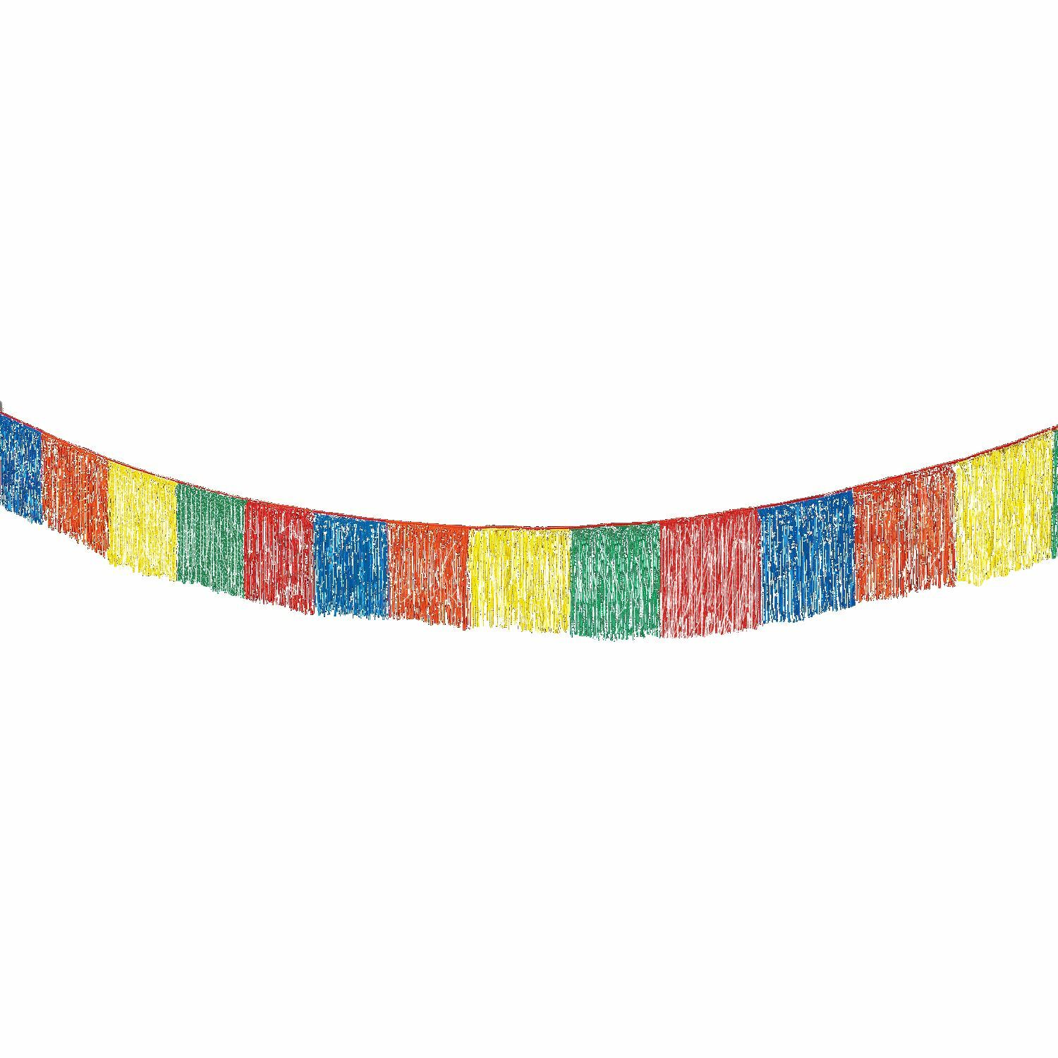 Mutlicoloured Fringe Banner 30m - Discount Party Supplies