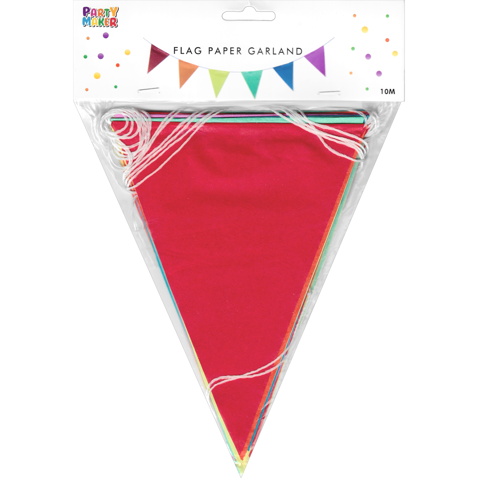 Rainbow Tissue Paper Flag Banner (10m) | Rainbow Party Supplies ...