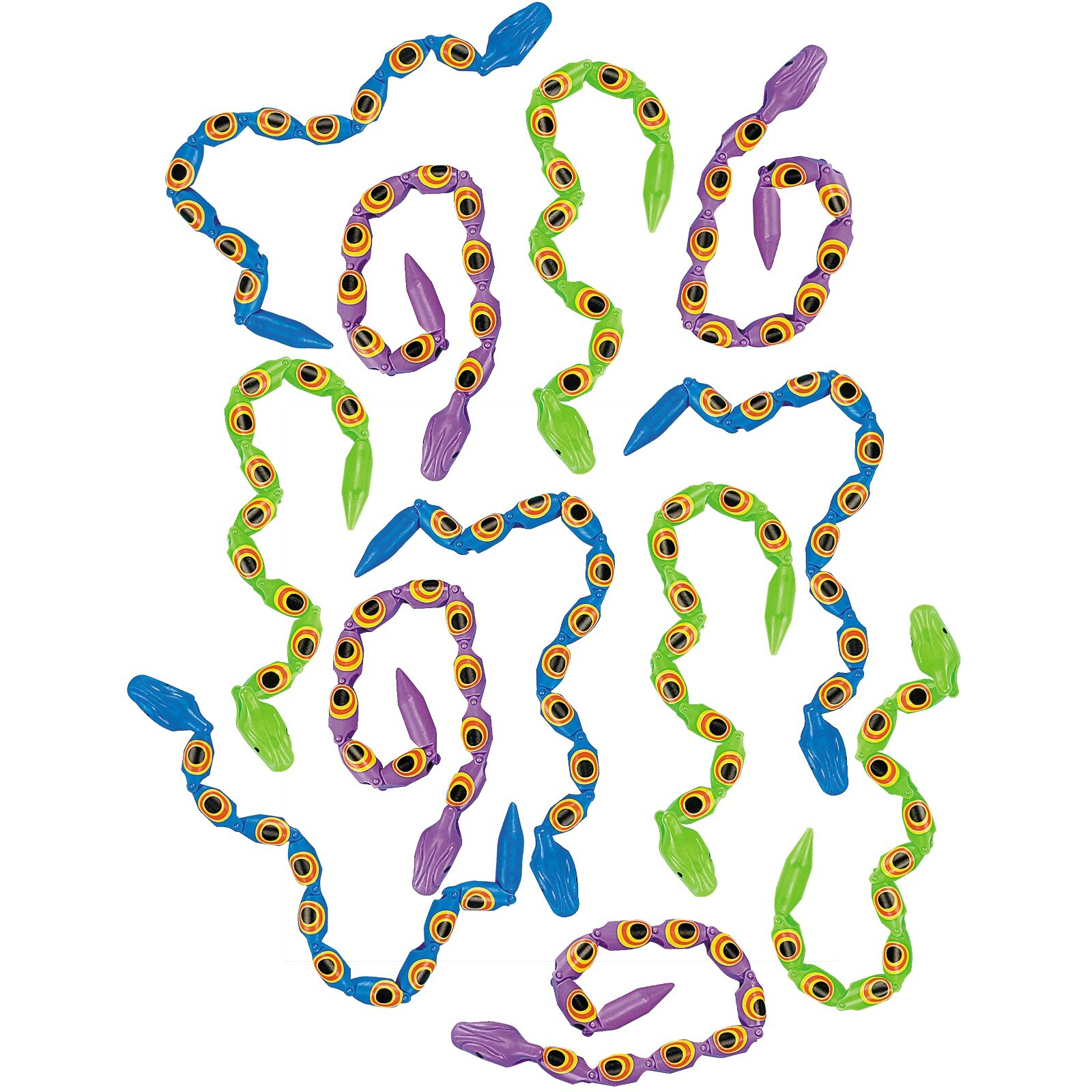 Plastic Wiggly Snakes (Pack of 12) - Discount Party Supplies