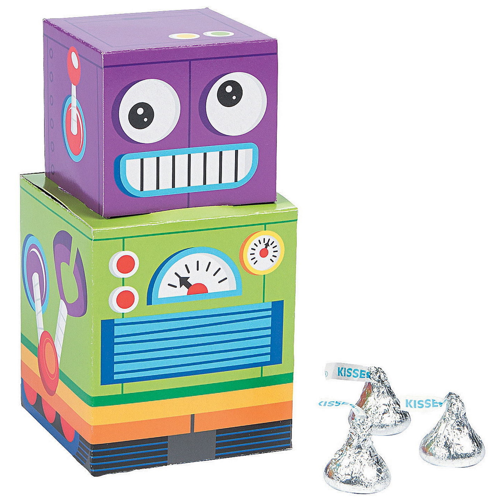 Robot Party Favour Boxes (Pack of 12) | Robots Party Supplies | Boys ...