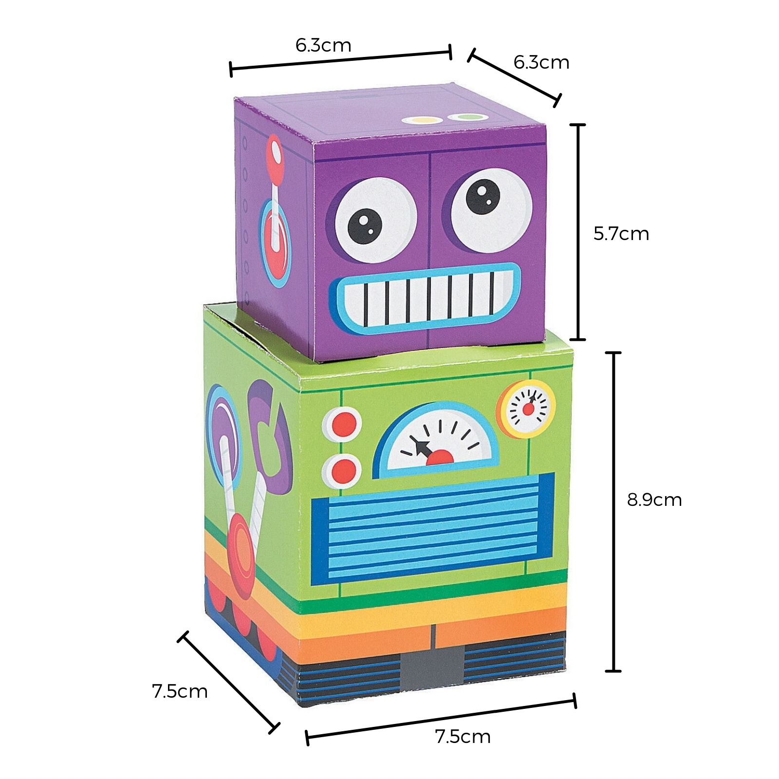 Robot Party Favour Boxes (Pack of 12) | Robots | Boys Birthday Party ...
