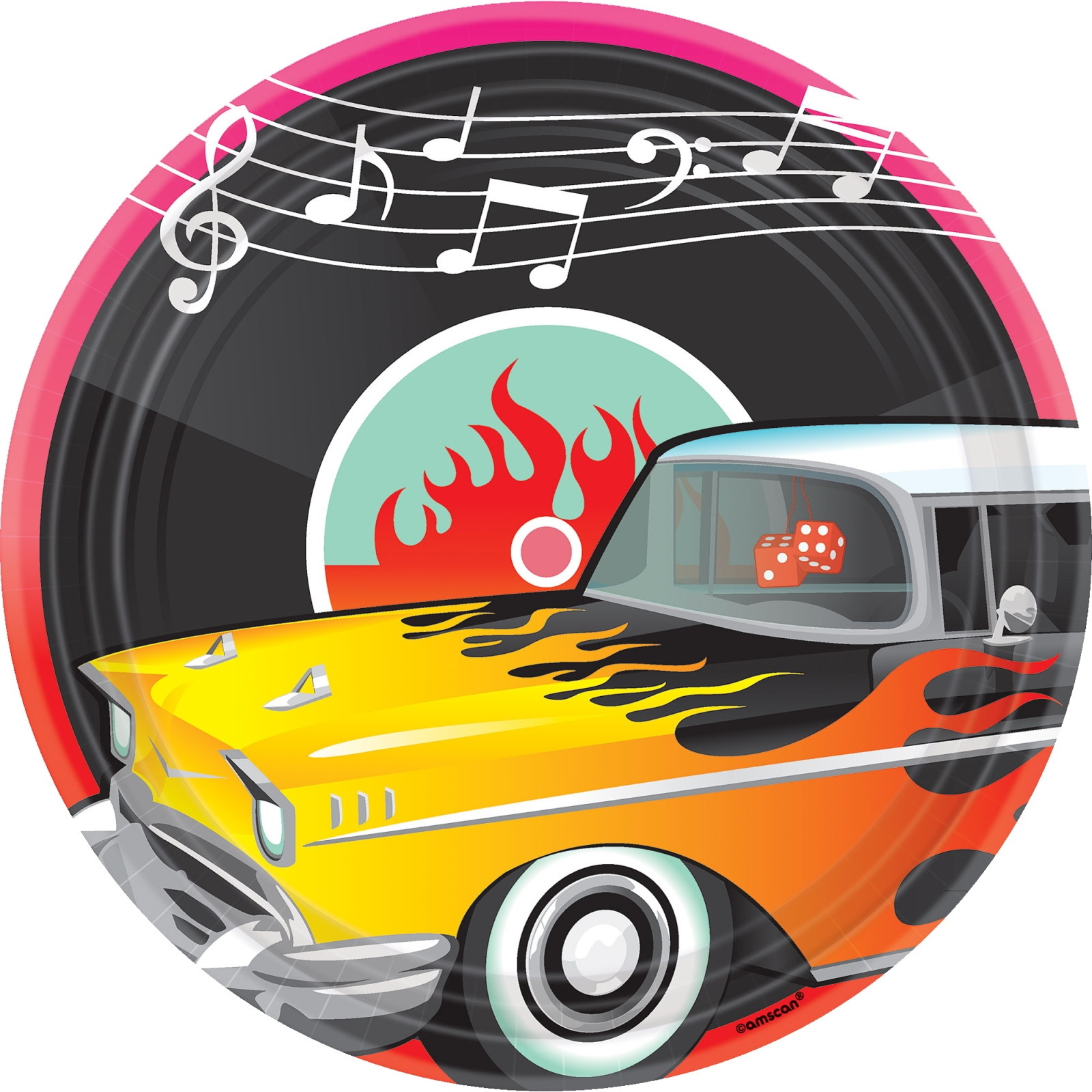 Classic 50's Rock and Roll Large Paper Plates (Pack of 8) - Discount ...