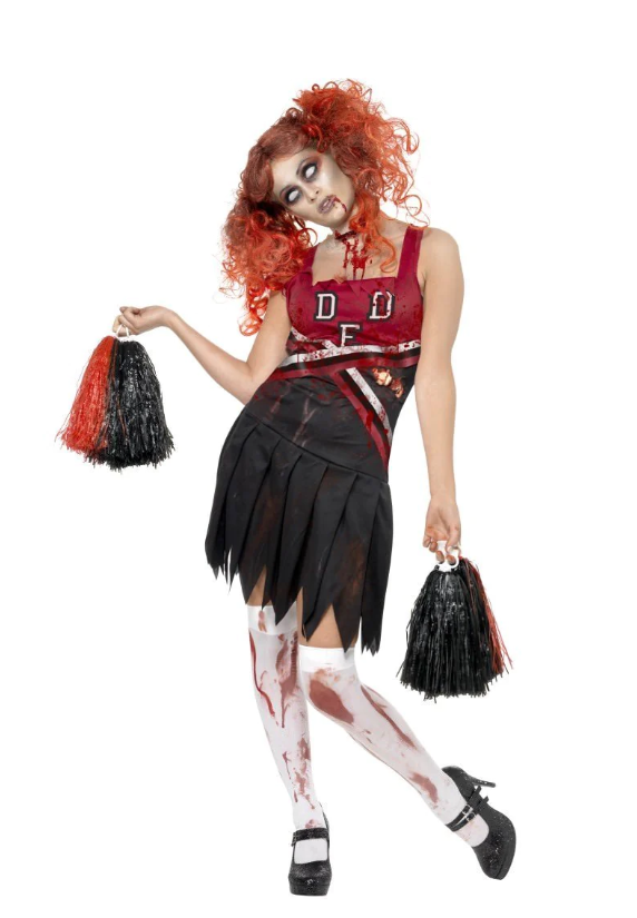 High School Horror Cheerleader Adult Costume | Womens/Ladies Costumes ...