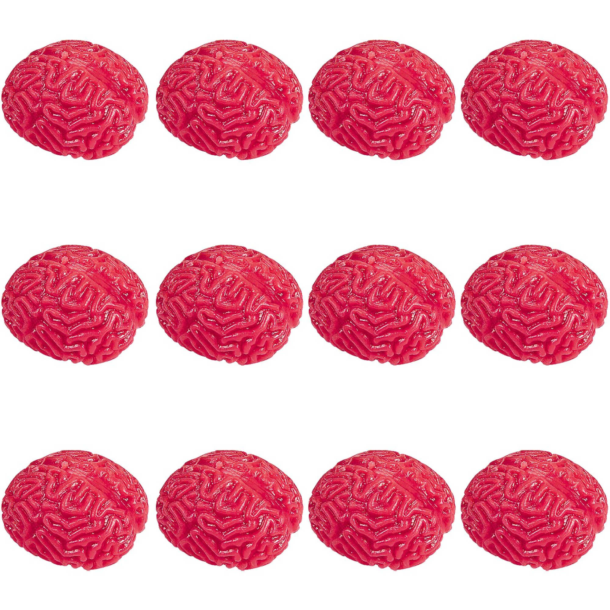 Red Squishy Rubber Brains (Pack of 12) - Discount Party Supplies