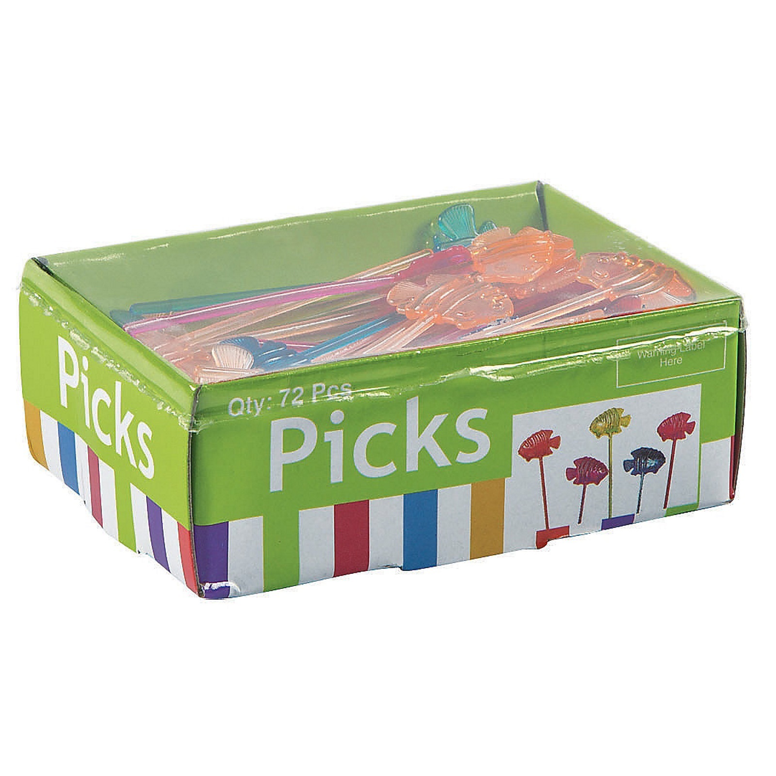 Colourful Plastic Fish Picks (Pack of 72) | Under the Sea | Themed ...
