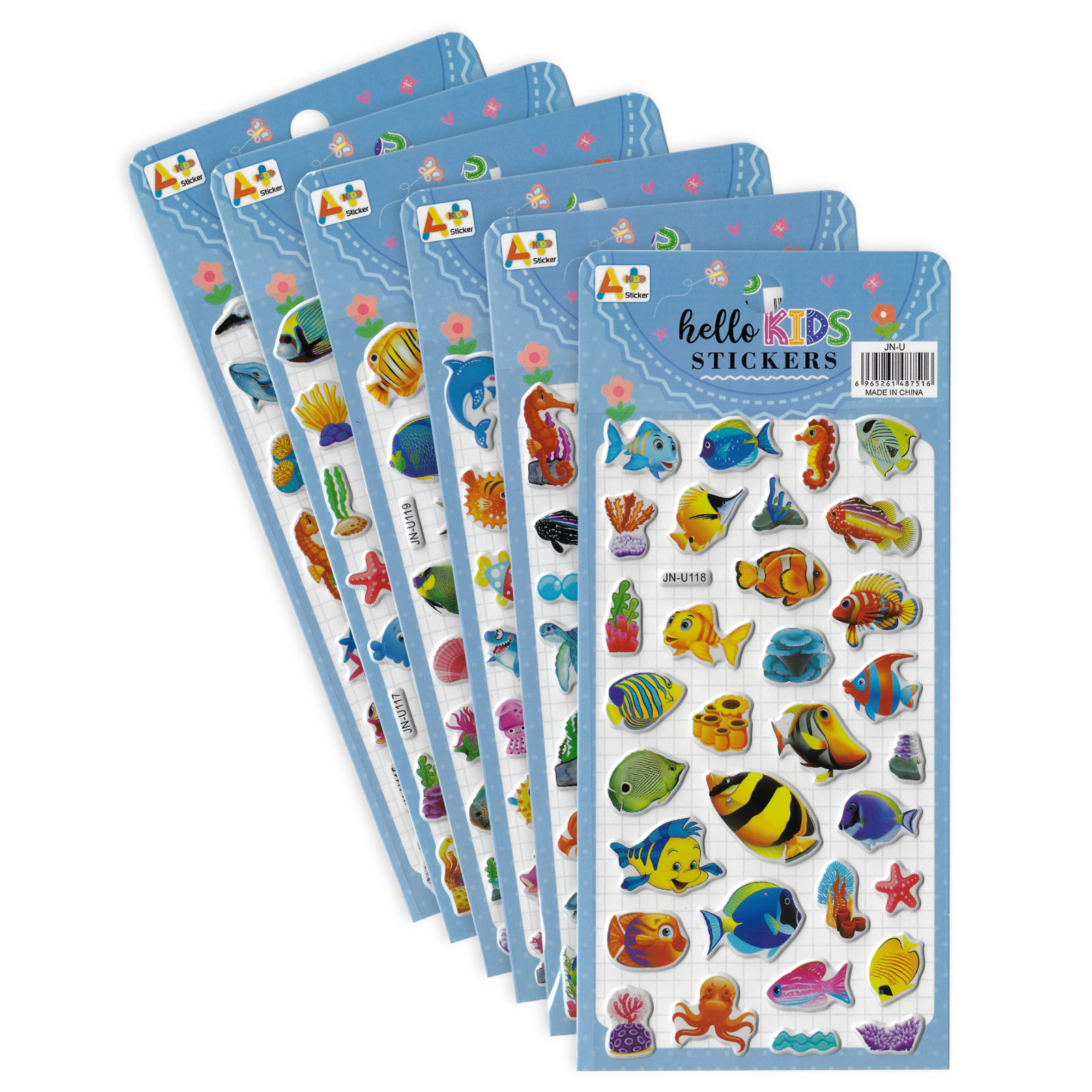 Sea Creature Stickers (6 Sheets) - Discount Party Supplies