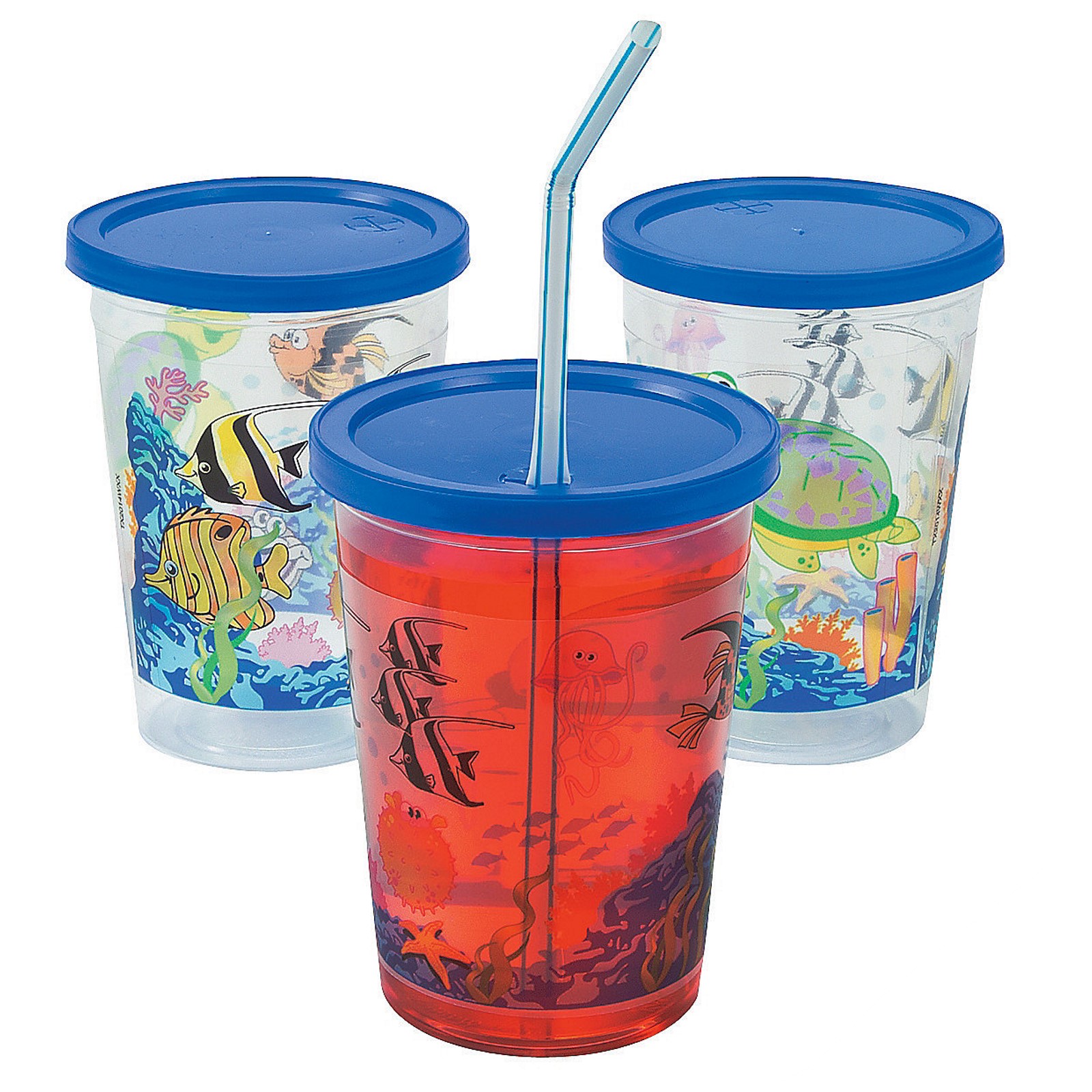 Plastic Sea Life Cup with Lid | Under the Sea | Themed Party Supplies ...