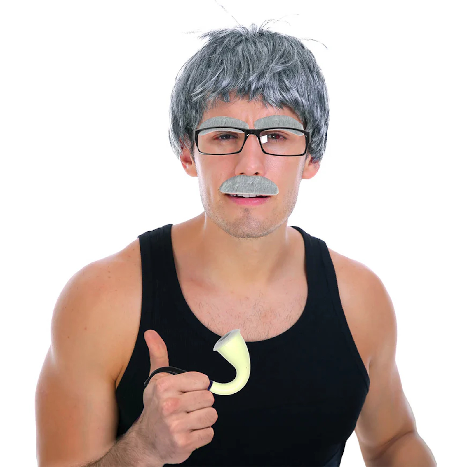 Grey Grandpa Wig, Glasses and Facial Hair Set - Discount Party Supplies