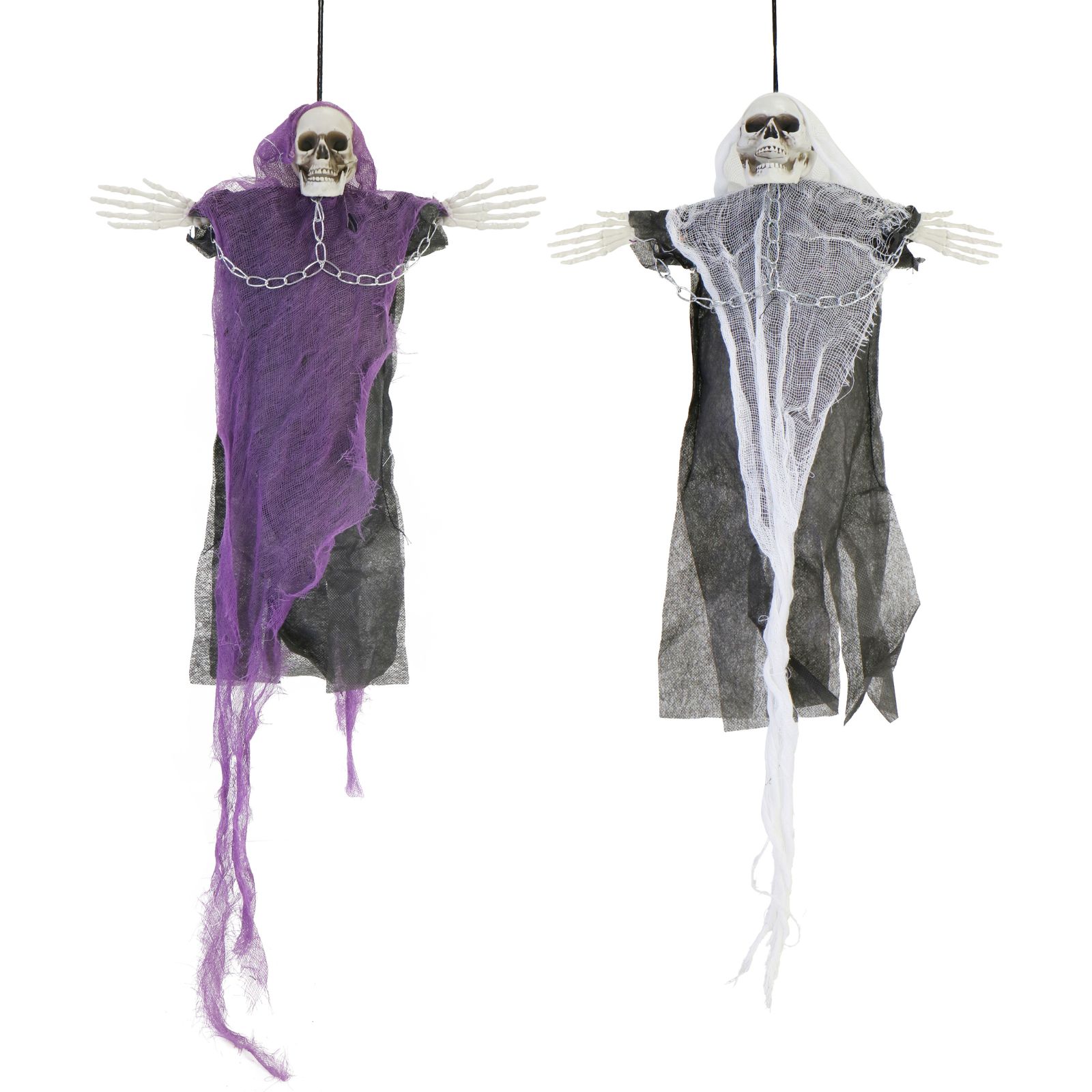 Hanging Skeleton Reaper Decoration 45cm (1 Only) - Discount Party Supplies
