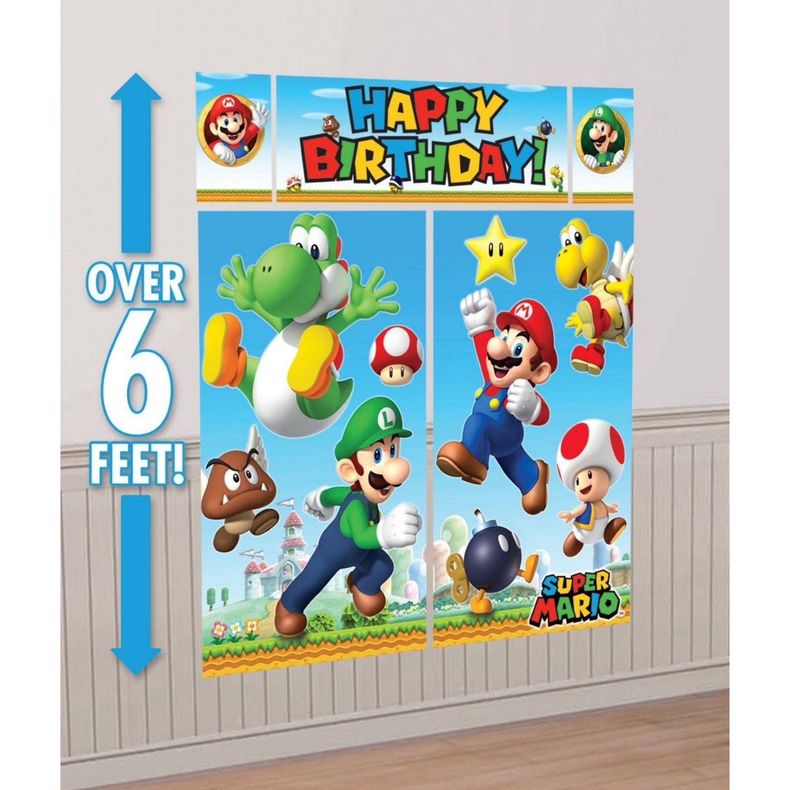 Super Mario Bros. Wall Decorating Kit - Discount Party Supplies