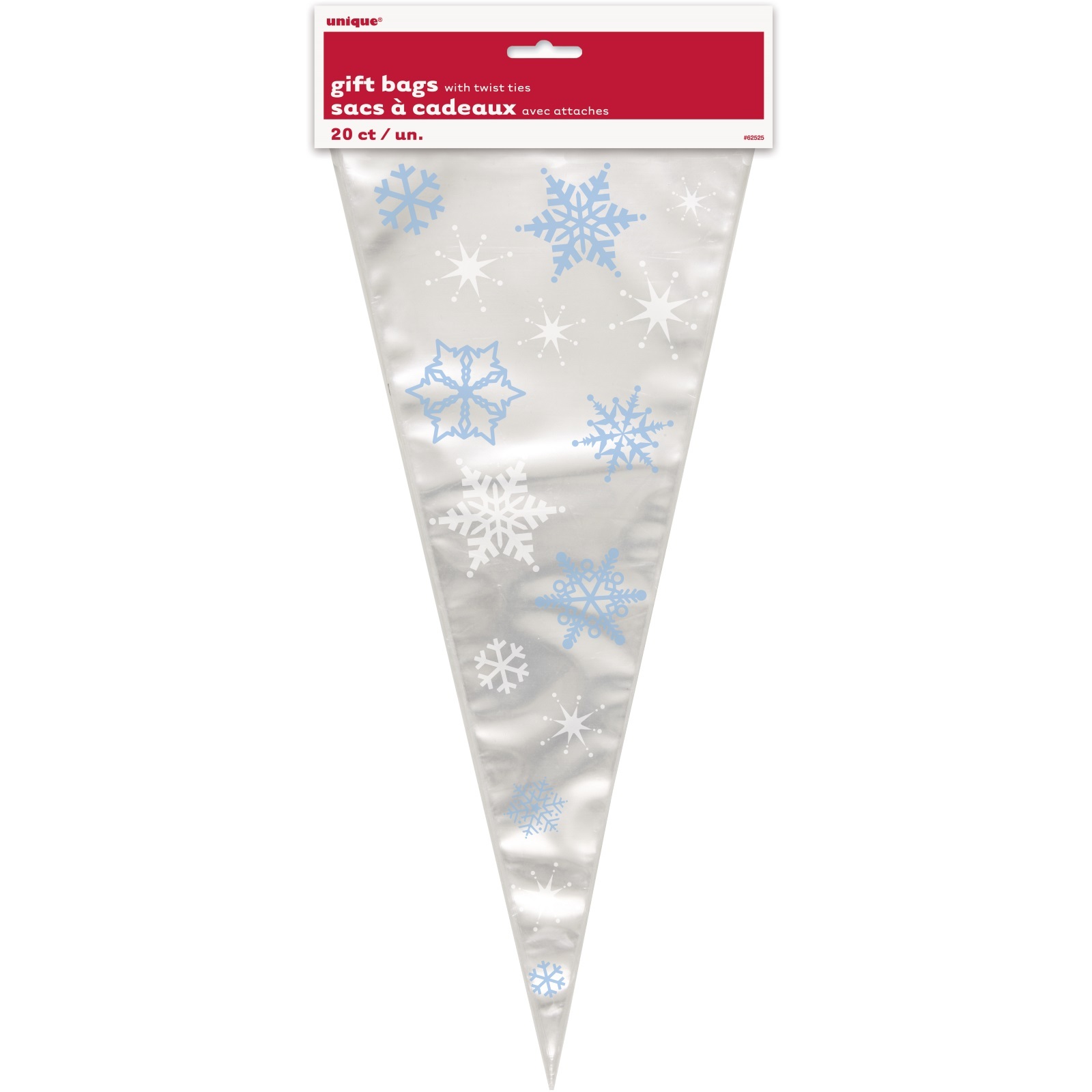 Snowflake Plastic Bags (Pack of 20) | Frozen | Girls Birthday Party ...