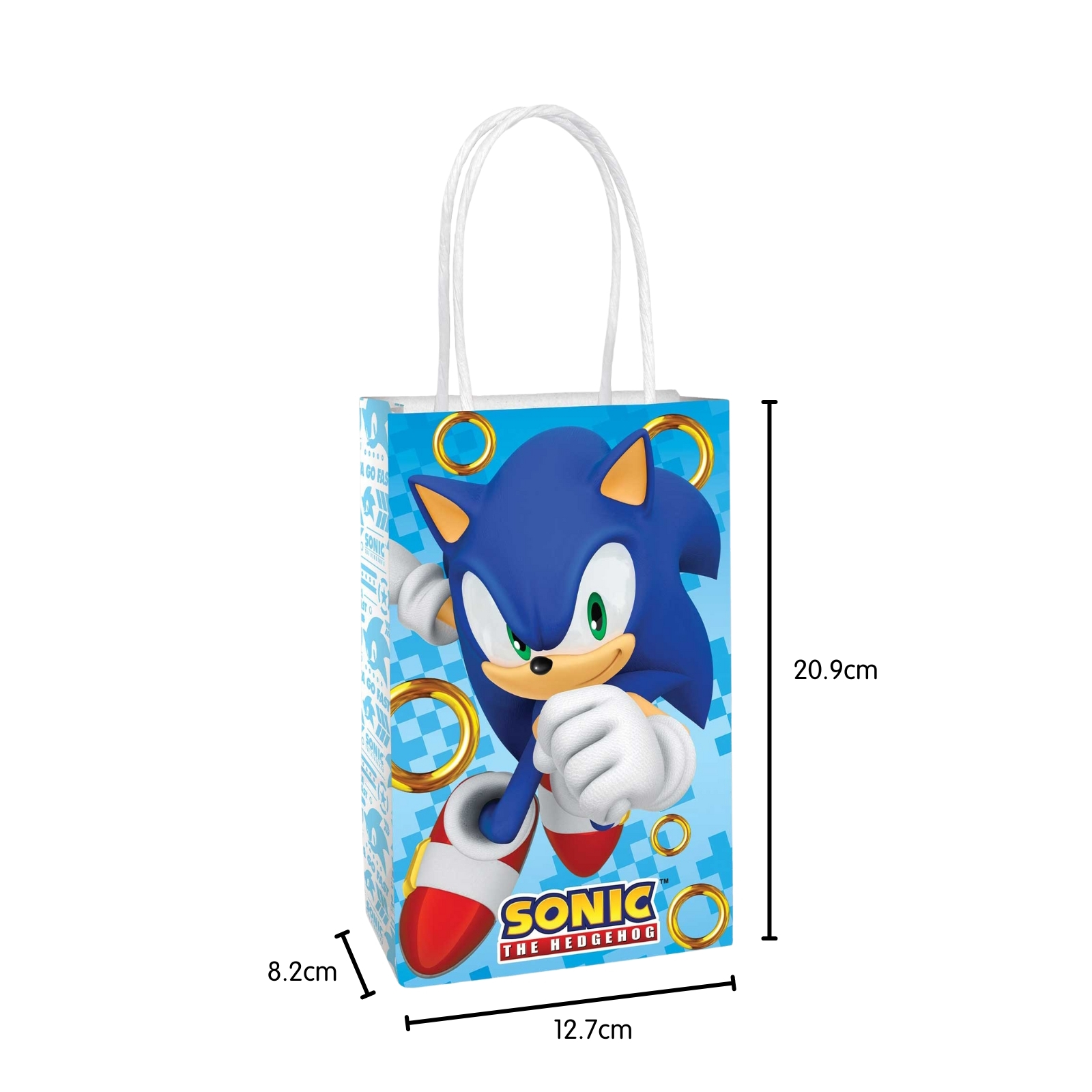 Sonic The Hedgehog Paper Gift Bags (Pack of 8) | Sonic the Hedgehog ...