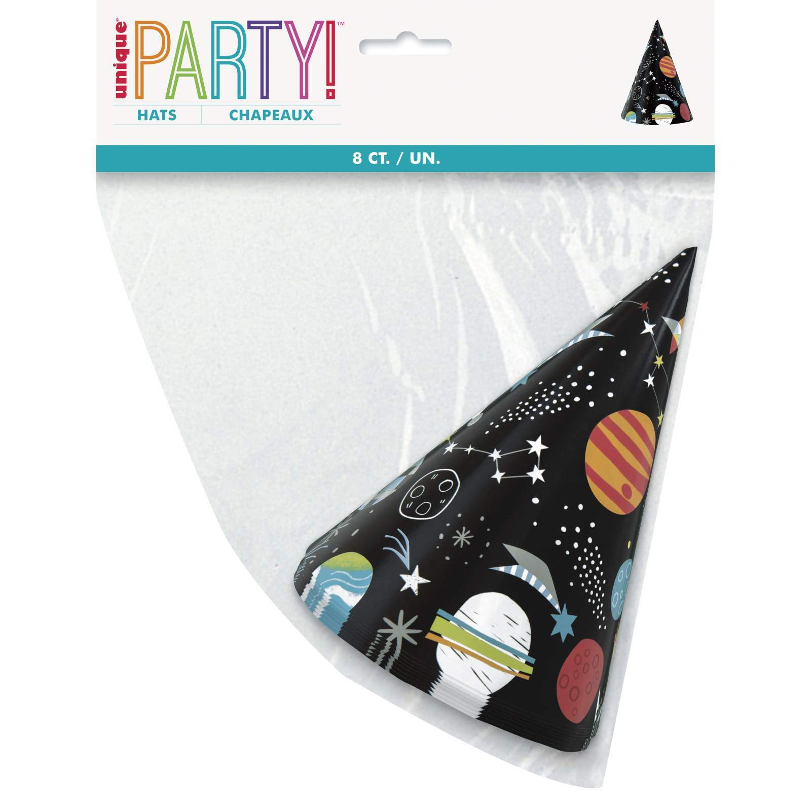 Outer Space Party Hats (Pack of 8) | Space & Galaxy | Boys Birthday ...