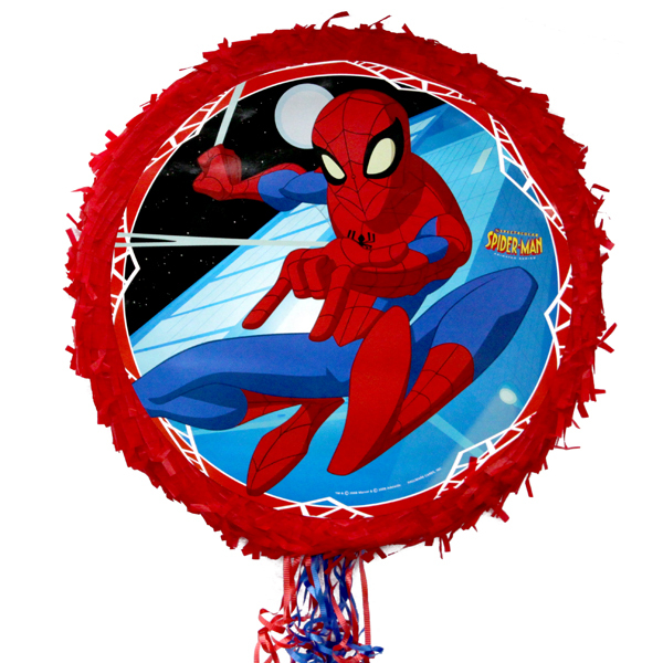 Spiderman Pull String Pinata | Spiderman | Boys Birthday Party Supplies ...