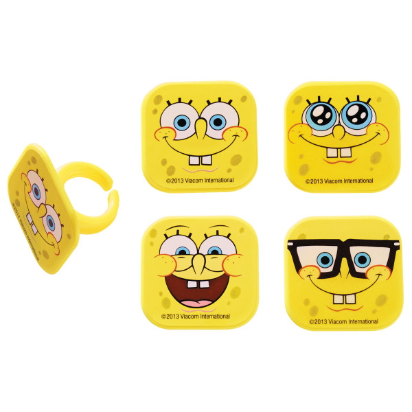 SpongeBob SquarePants Cupcake Rings (Pack of 12) | SpongeBob ...