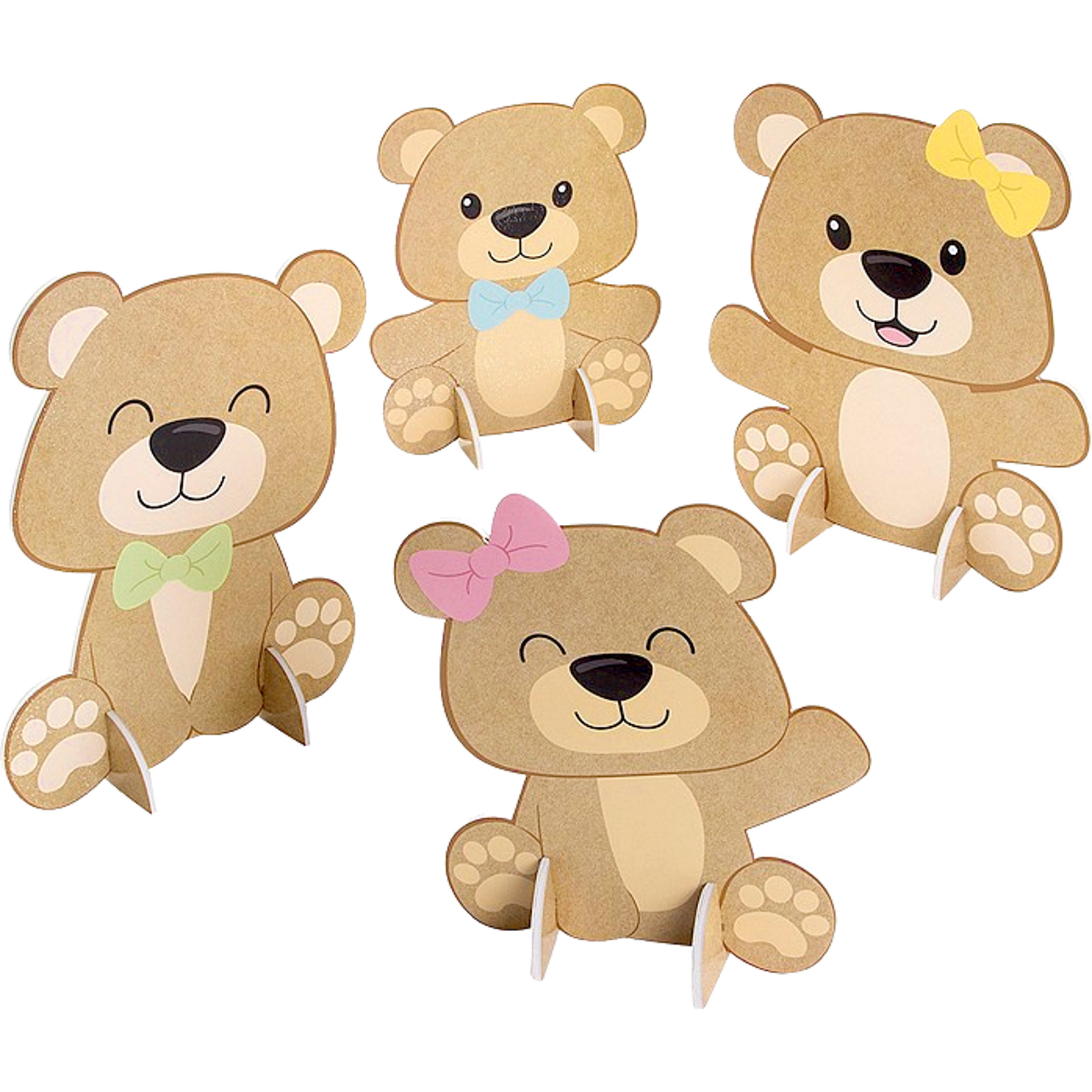 Teddy Bear Foam Centrepieces (Pack of 4) - Discount Party Supplies