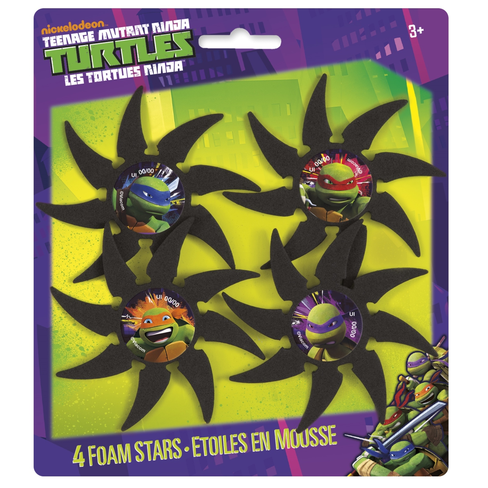Teenage Mutant Ninja Turtles Foam Ninja Stars (Pack of 4) - Discount ...