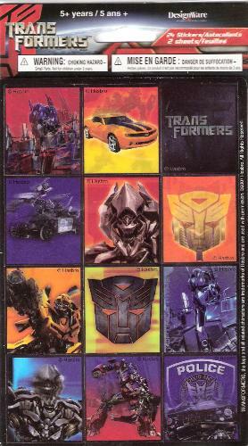 Transformers Stickers (2 Sheets) - Discount Party Supplies
