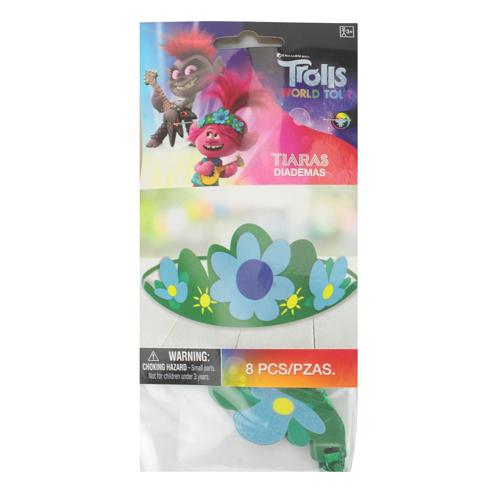 Trolls World Tour Paper Tiaras (Pack of 8) | Trolls | Girls Birthday ...