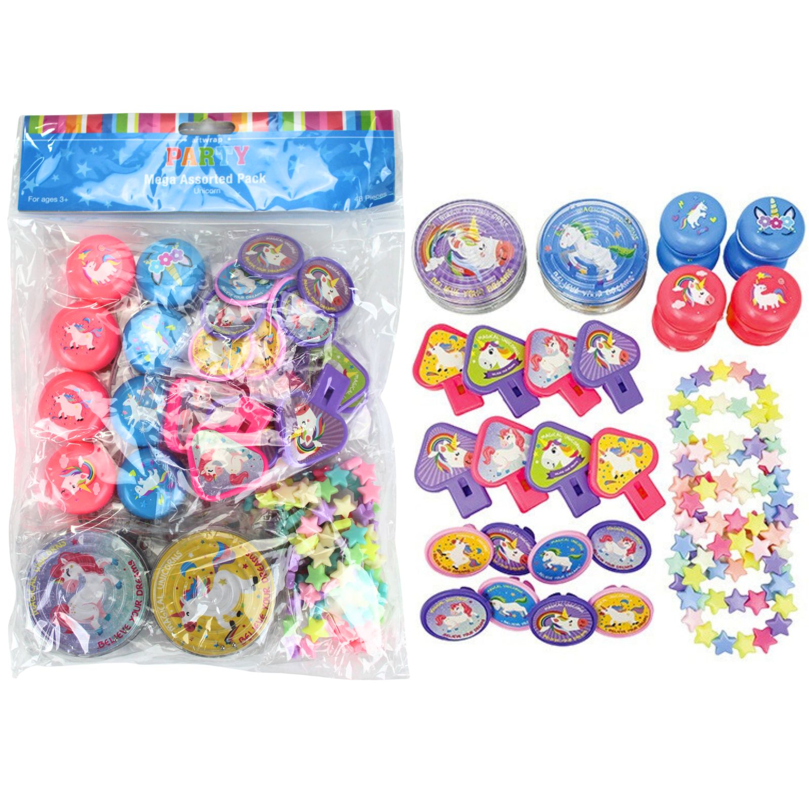 Unicorn Mega Value Favour Pack (48 Pieces) - Discount Party Supplies