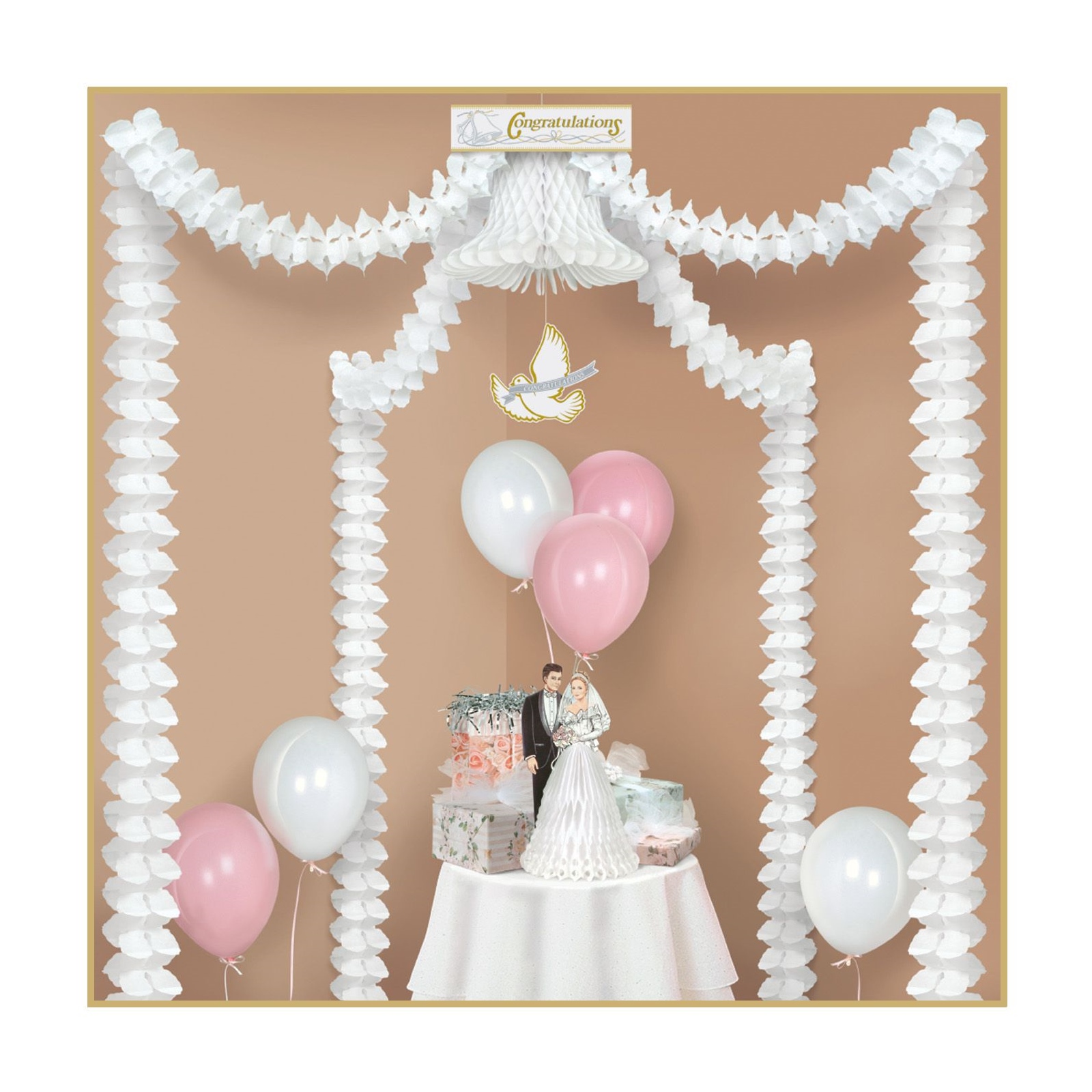Congratulations Hanging Honeycomb Decorating Kit | Wedding & Engagement ...