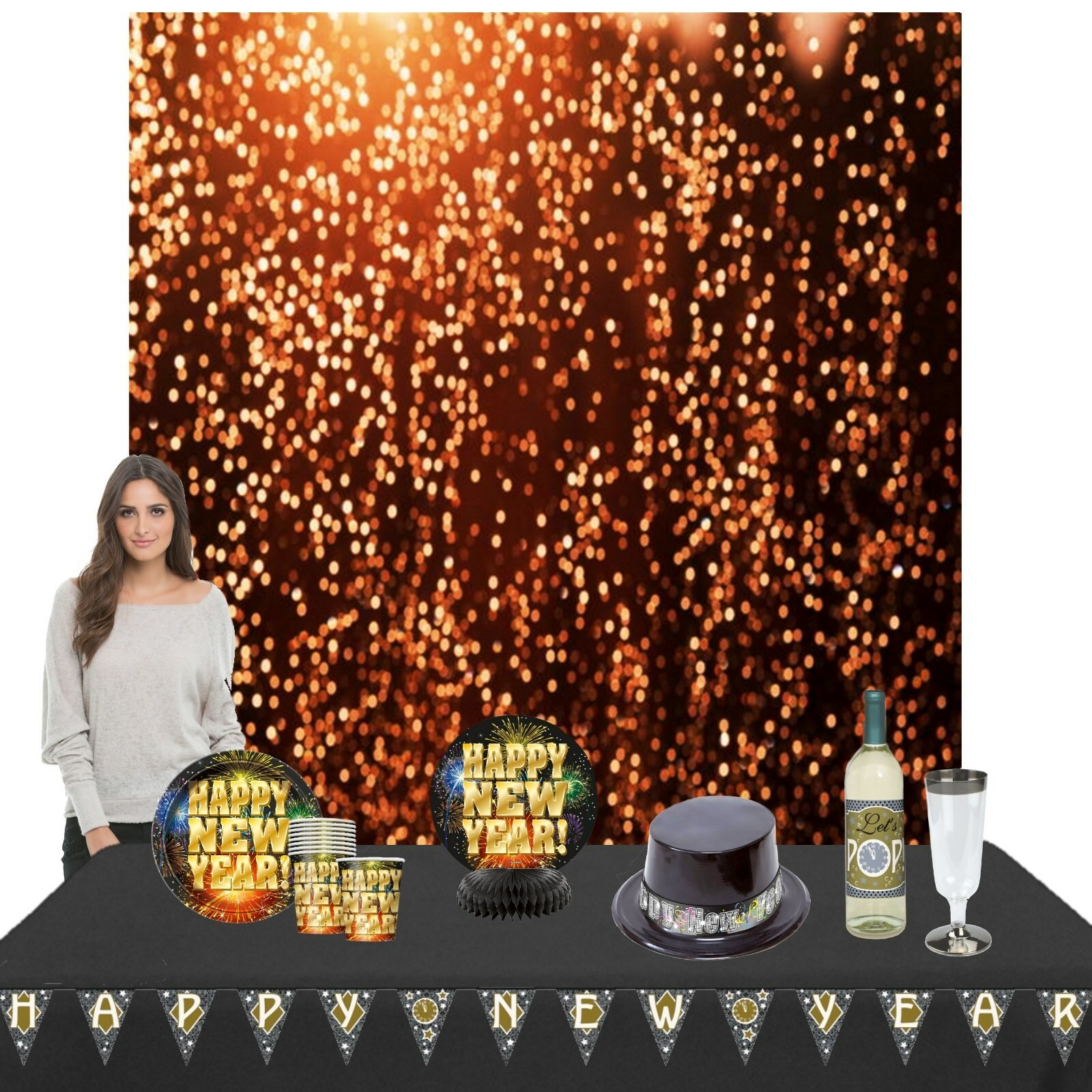 Cascading Lights Large Fabric Wall Backdrop | Wedding & Engagement ...